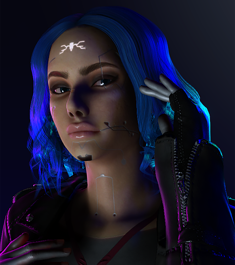 AC Face Cyber Threads - Character Creator/Skin - Reallusion Content Store