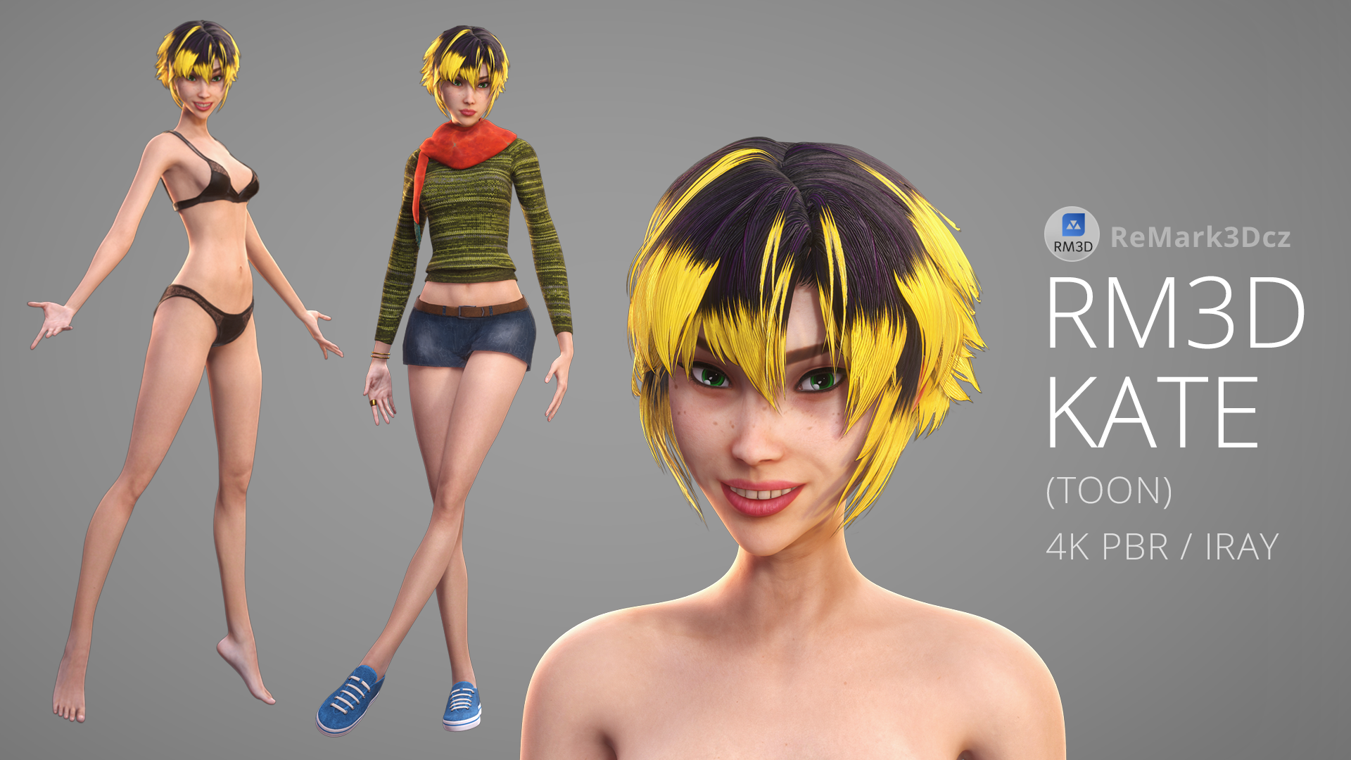 RM3D Kate (toon) - Character Creator/Actor - Reallusion Content Store