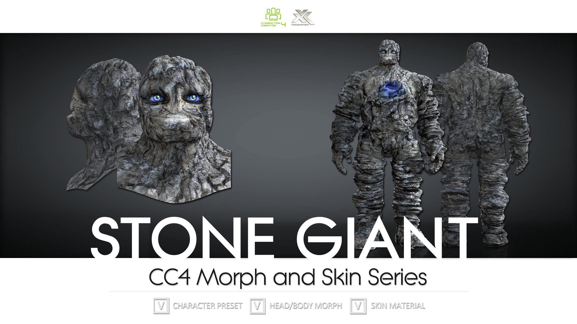 CC4 Stone Giant - Character Creator/Actor - Reallusion Content Store