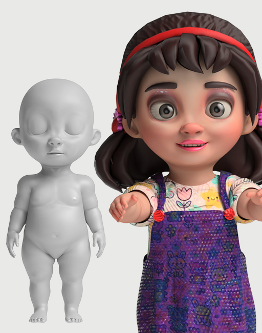 Emma - Stylized Toddler Toon Girls - Character Creator/Actor - Reallusion Content Store
