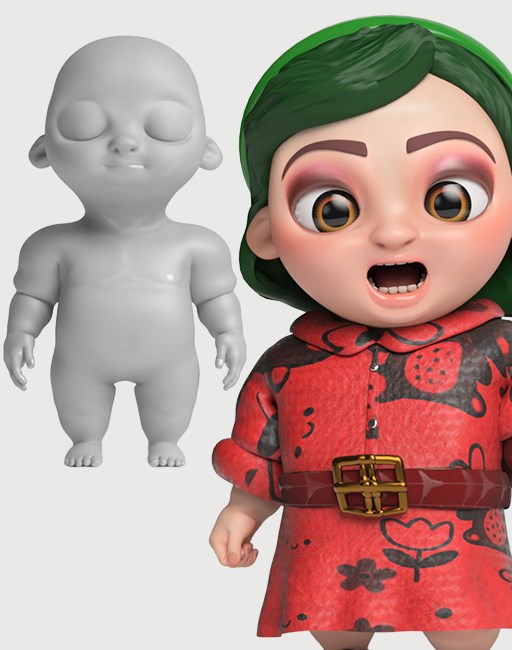 Stylized Toddler Toon Girls - Character Creator/Combo (Multiple-PID ...