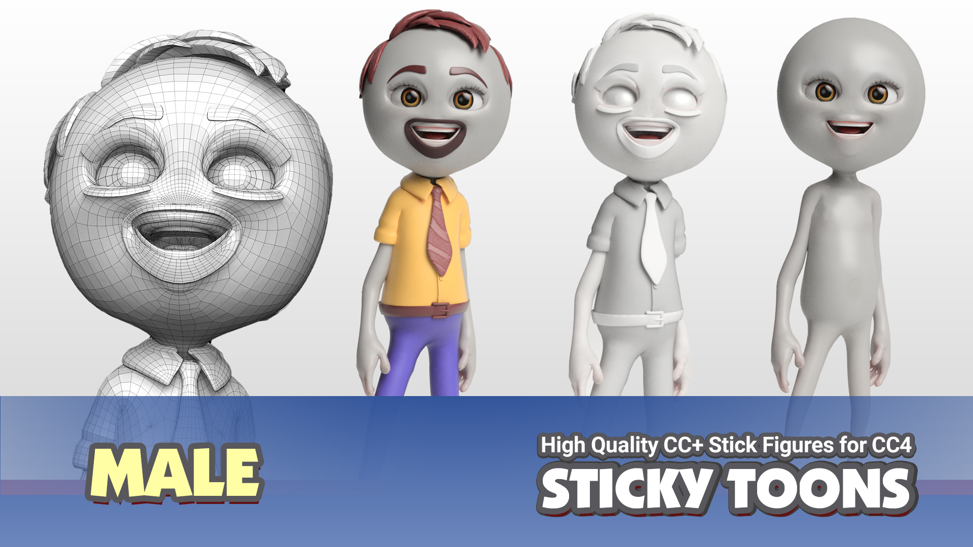 Male - Sticky Toons - Character Creator/Actor - Reallusion Content Store
