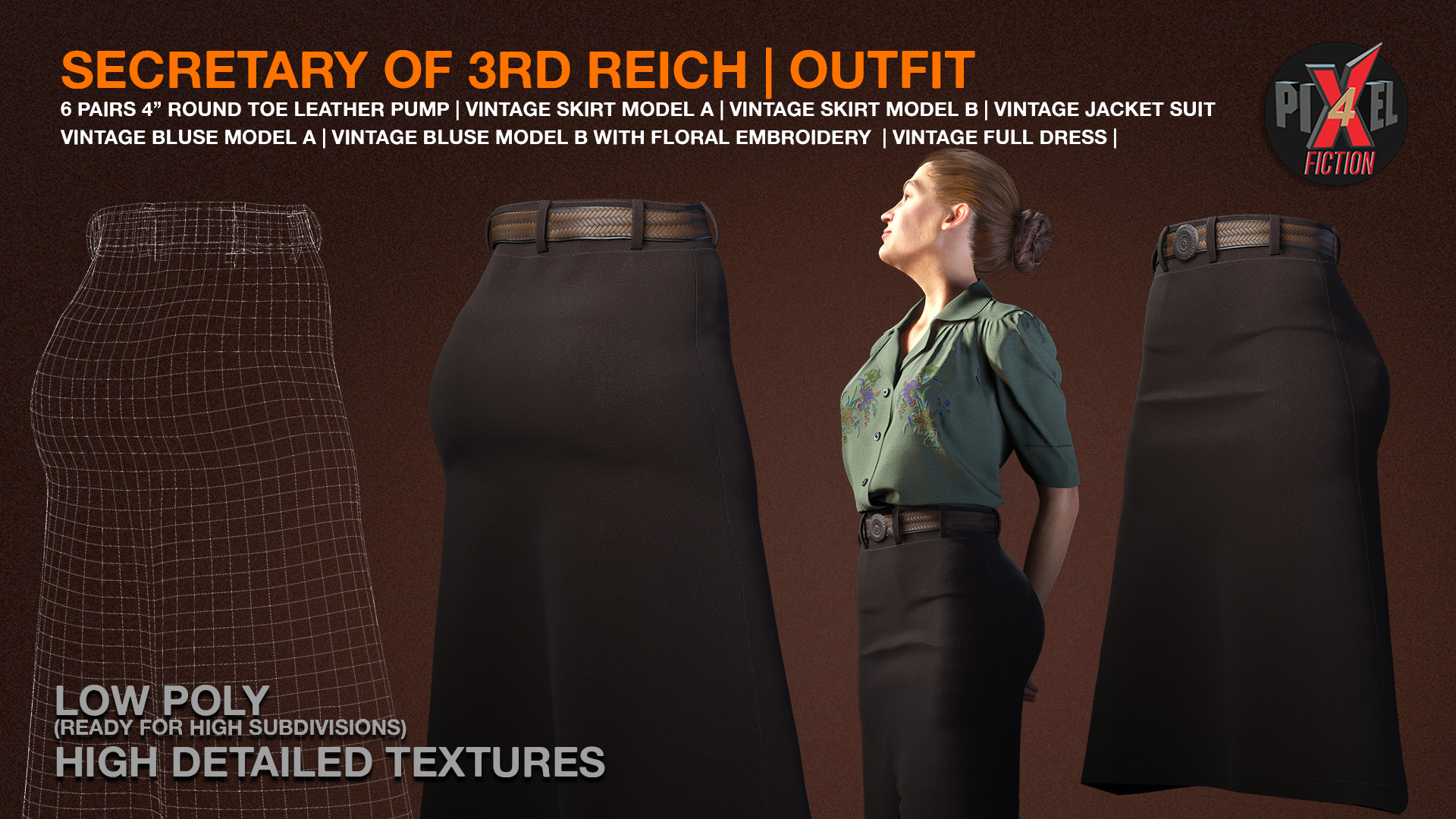 3rd reich secretary Outfit - Character Creator/Outfit - Reallusion ...