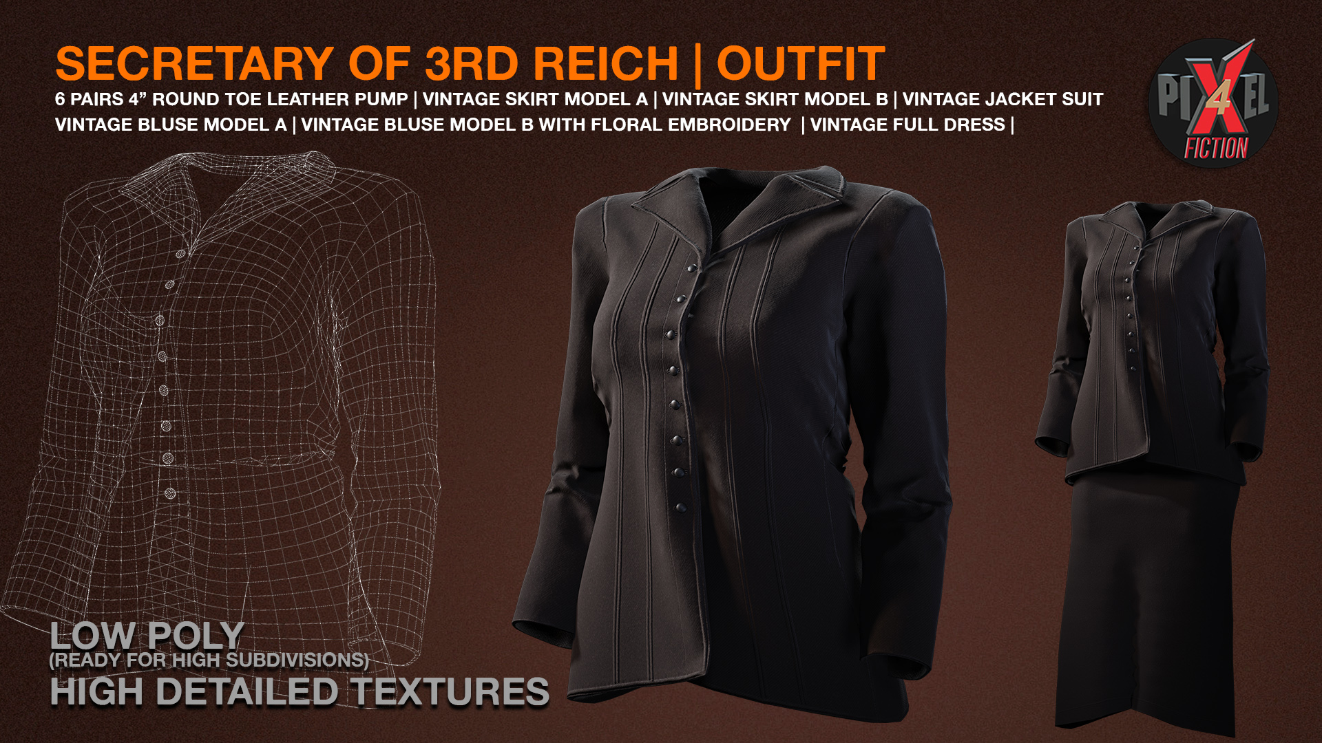 3rd reich secretary Outfit - Character Creator/Outfit - Reallusion ...