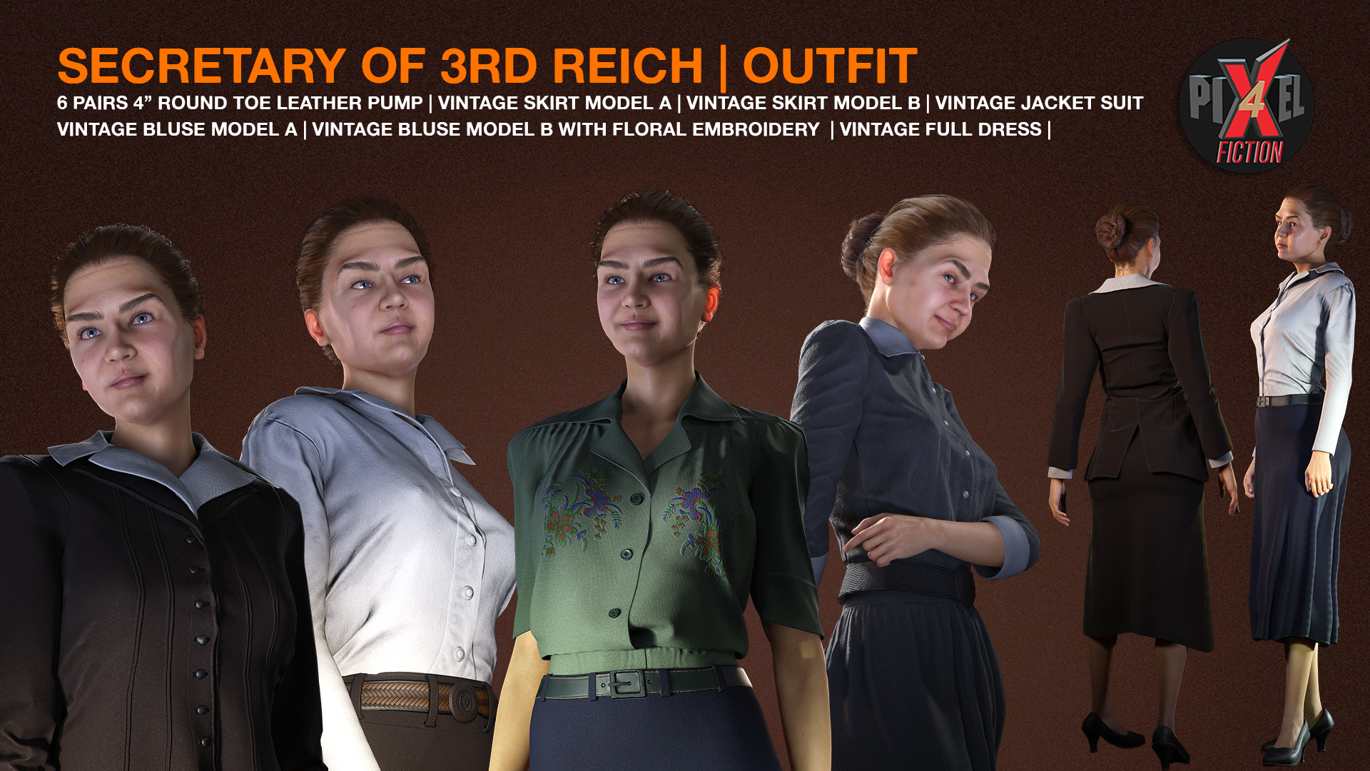 3rd reich secretary Outfit - Character Creator/Outfit - Reallusion ...