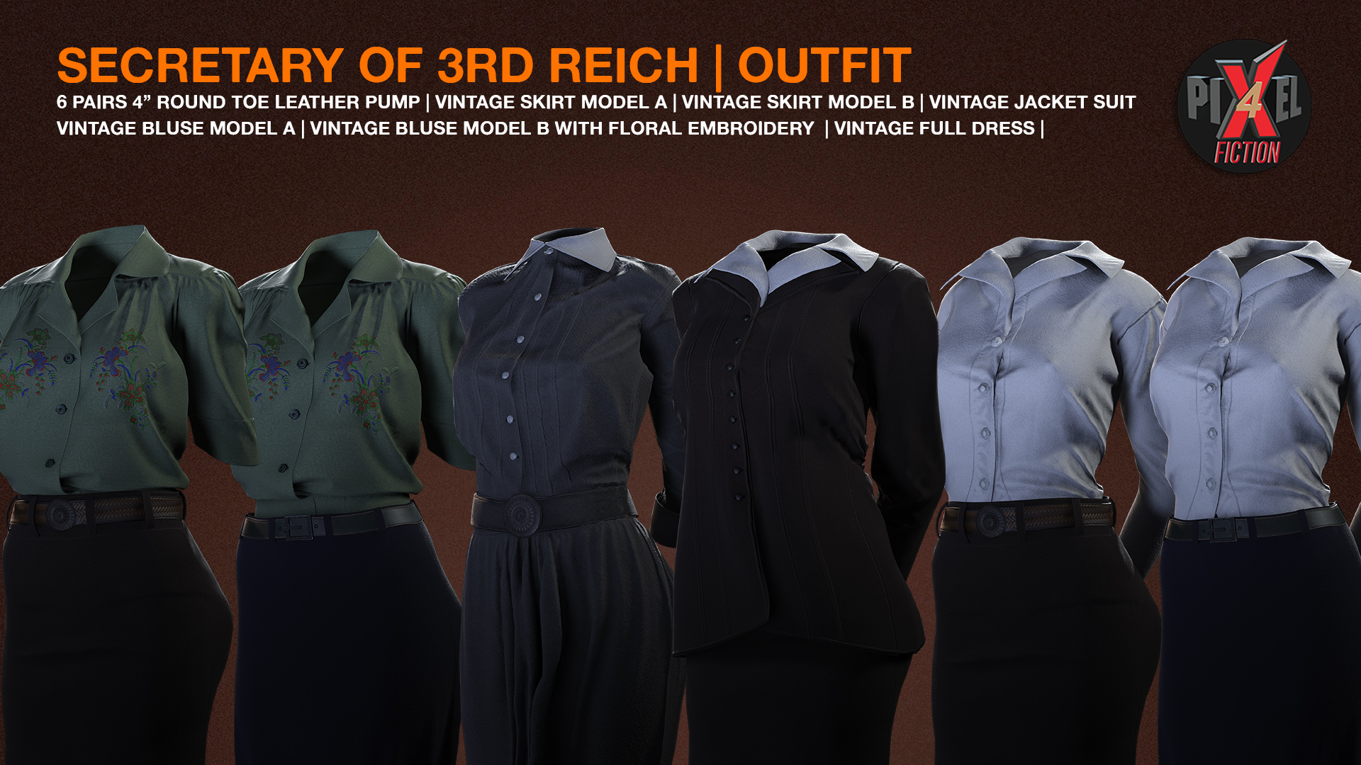 3rd reich secretary Outfit - Character Creator/Outfit - Reallusion ...