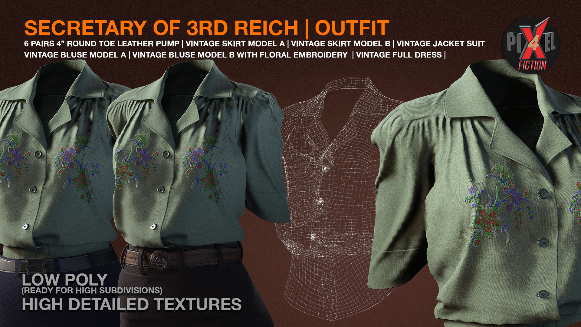 3rd reich secretary Outfit - Character Creator/Outfit - Reallusion ...