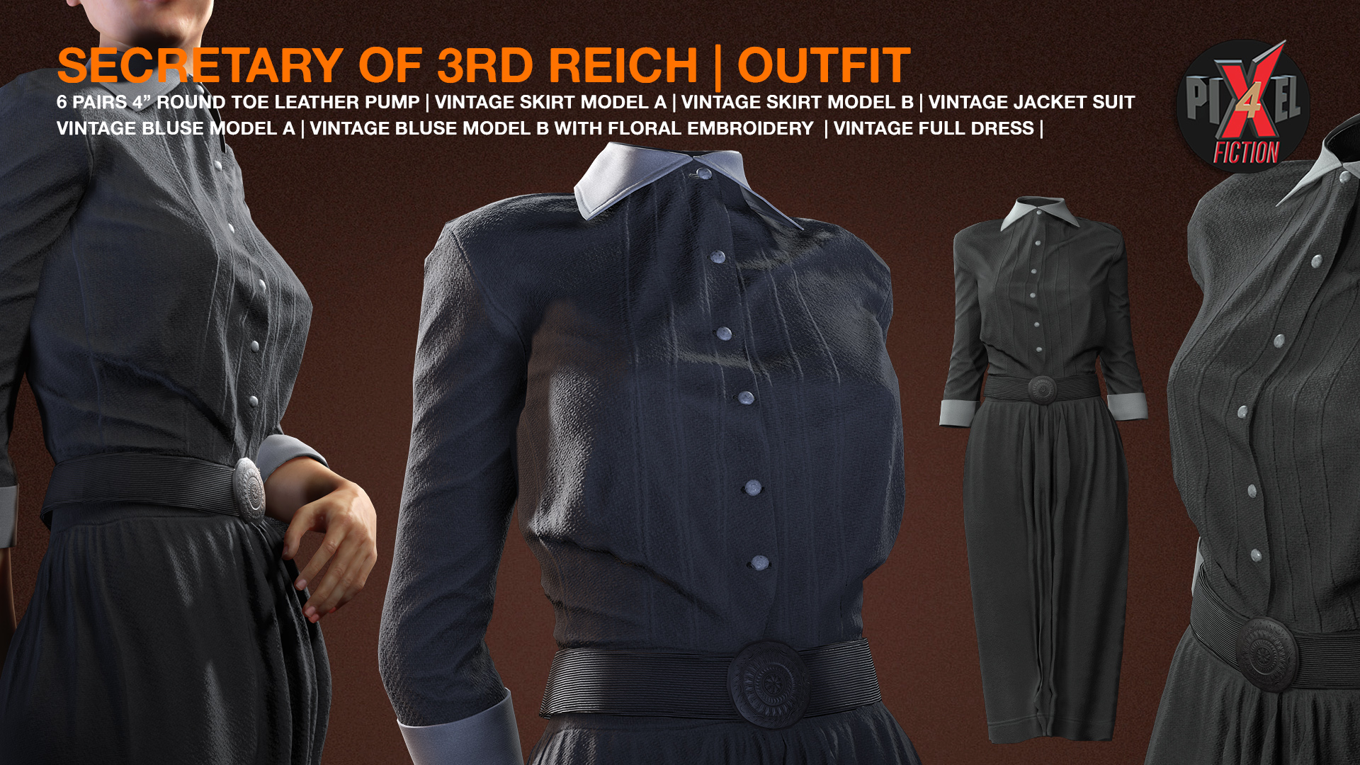 3rd reich secretary Outfit - Character Creator/Outfit - Reallusion ...