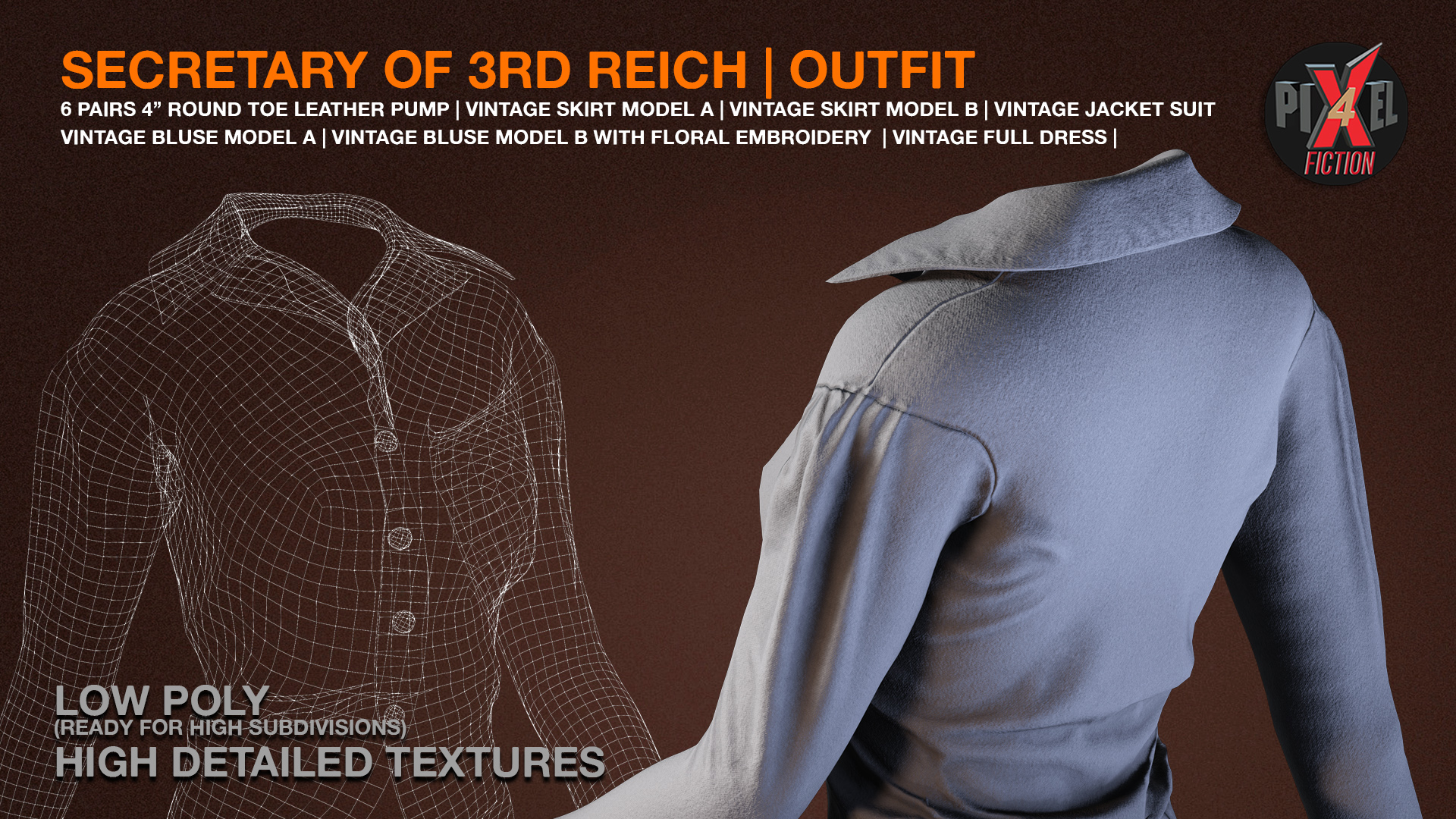 3rd reich secretary Outfit - Character Creator/Outfit - Reallusion ...