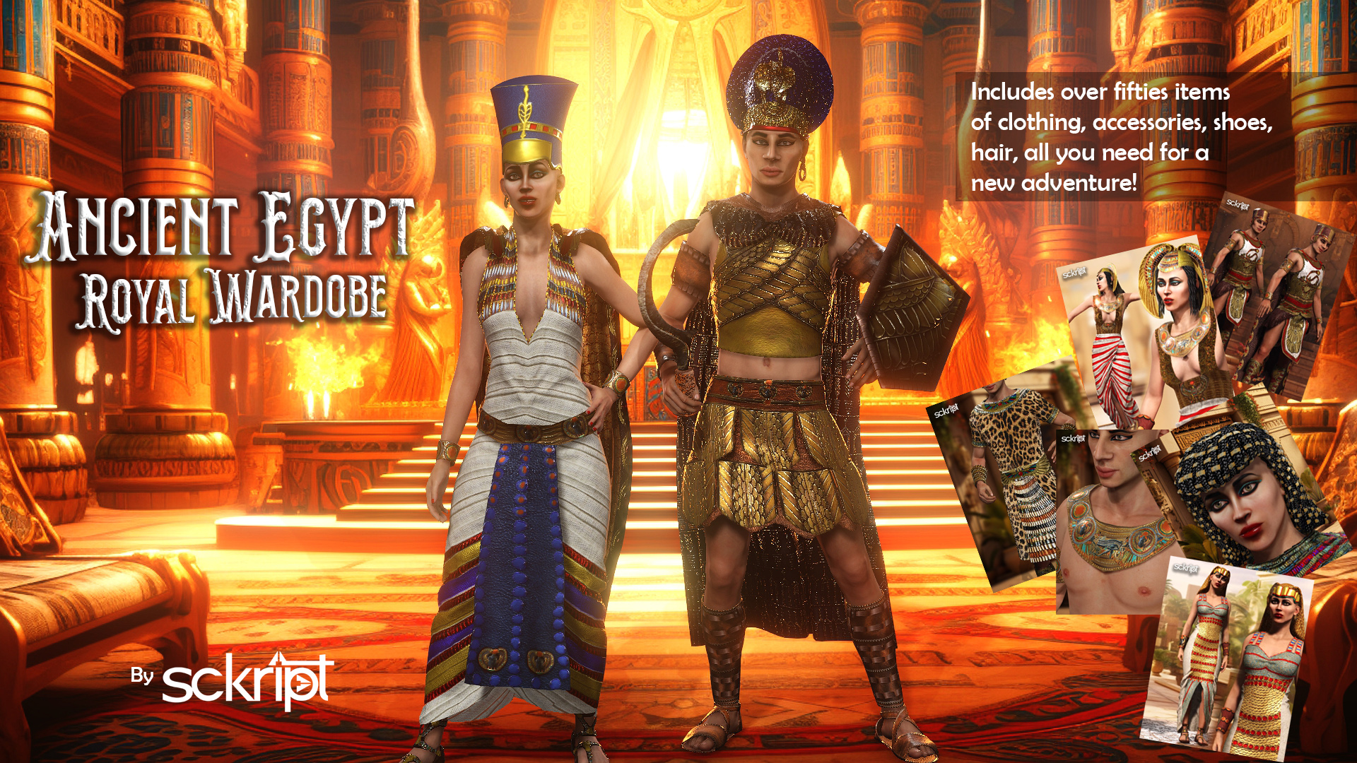 Ancient Egypt Royal Wardobe - Character Creator/Outfit - Reallusion ...