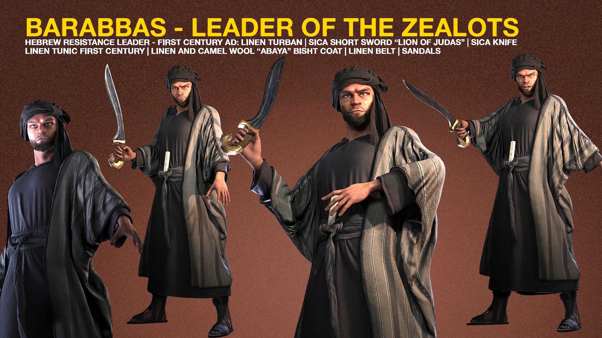 Barabbas - Zealot Leader Outfit - Character Creator/Outfit - Reallusion ...