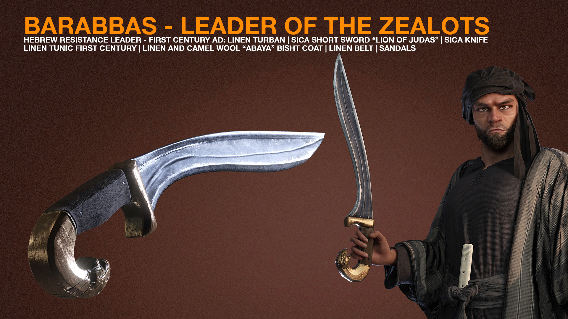 Barabbas - Zealot Leader Outfit - Character Creator/Outfit - Reallusion ...