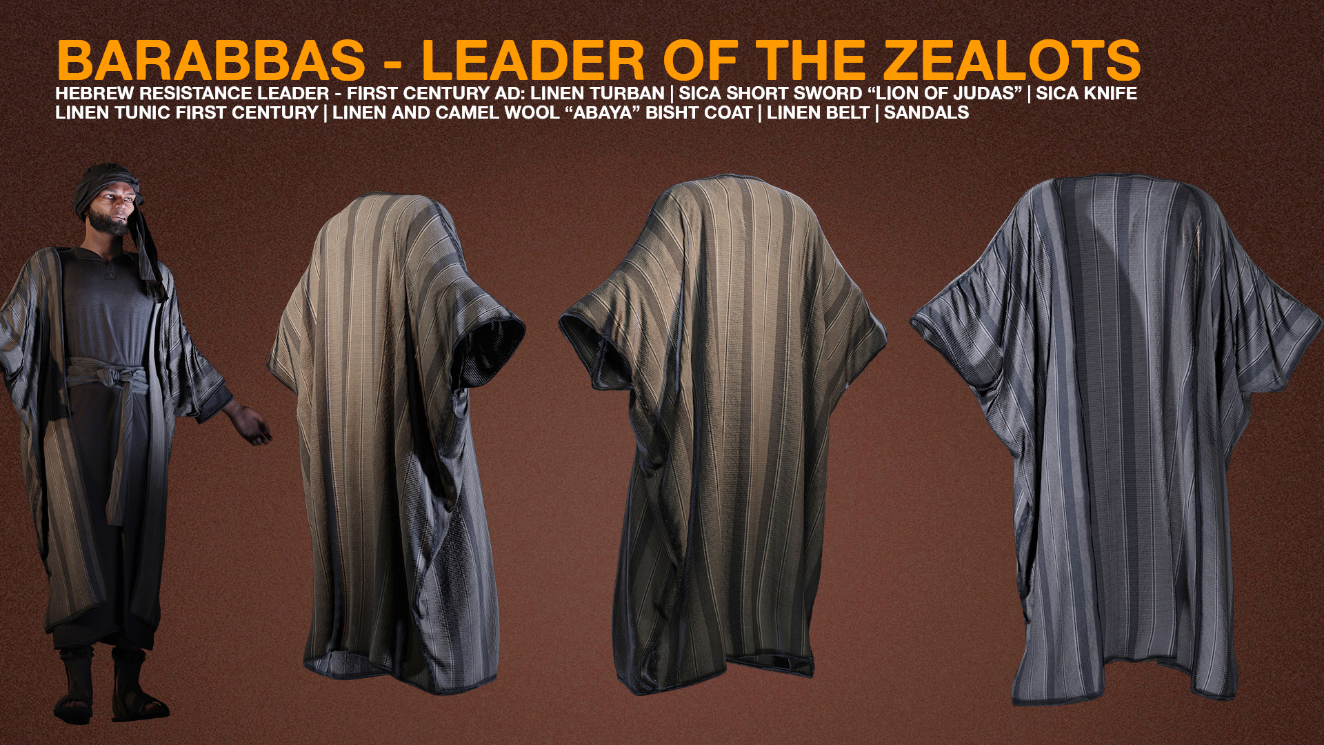 Barabbas - Zealot Leader Outfit - Character Creator/Outfit - Reallusion ...