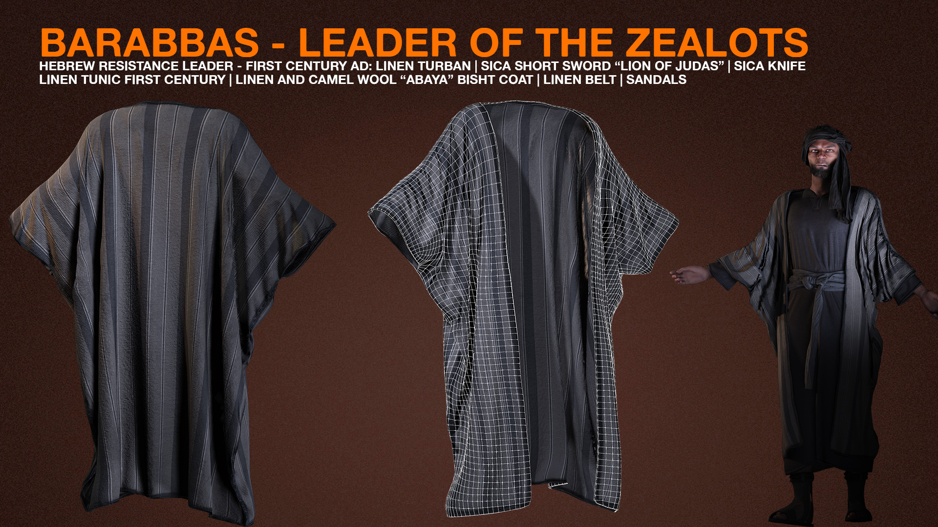 Barabbas - Zealot Leader Outfit - Character Creator/Outfit - Reallusion ...