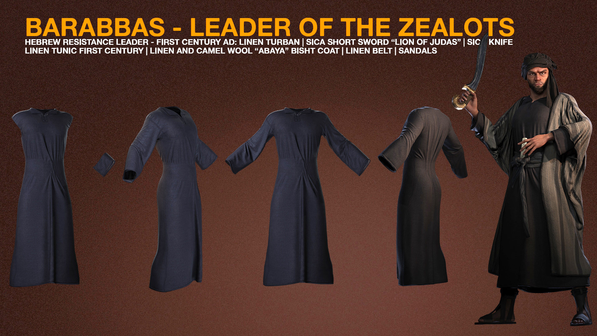 Barabbas - Zealot Leader Outfit - Character Creator/Outfit - Reallusion ...