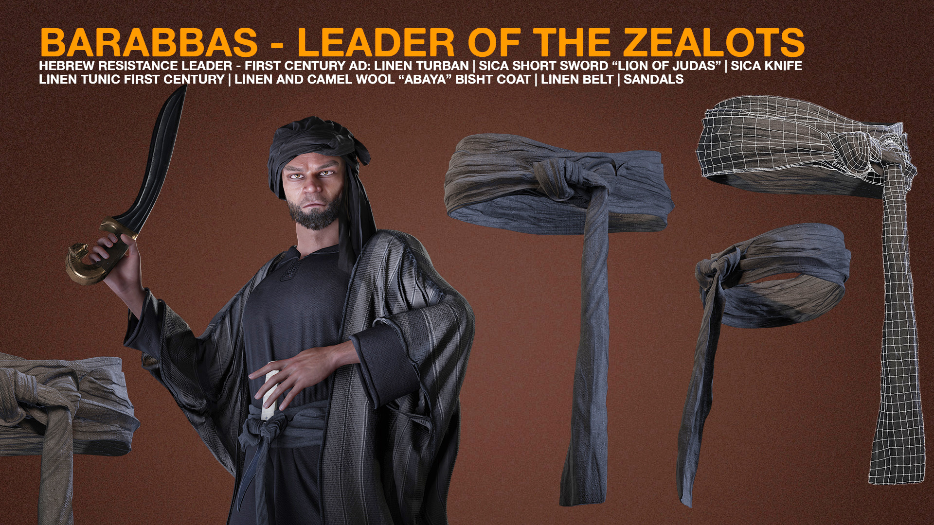 Barabbas - Zealot Leader Outfit - Character Creator/Outfit - Reallusion ...