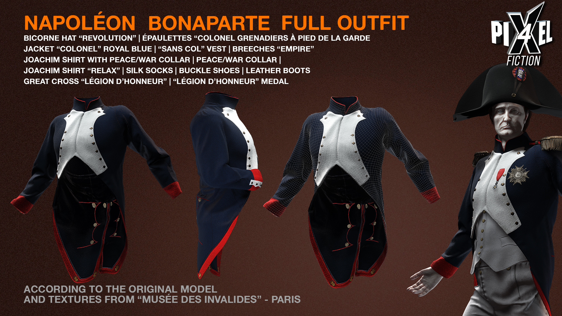 Napoleon Bonaparte Full Outfit - Character Creator/Outfit - Reallusion ...