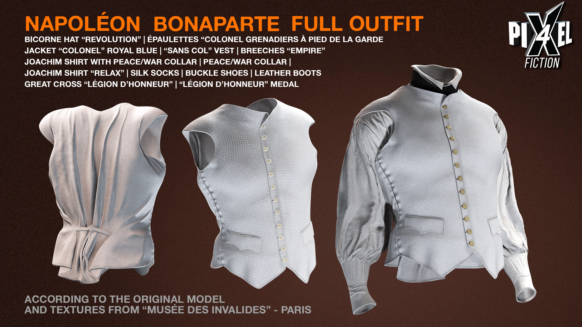 Napoleon Bonaparte Full Outfit - Character Creator/Outfit - Reallusion ...