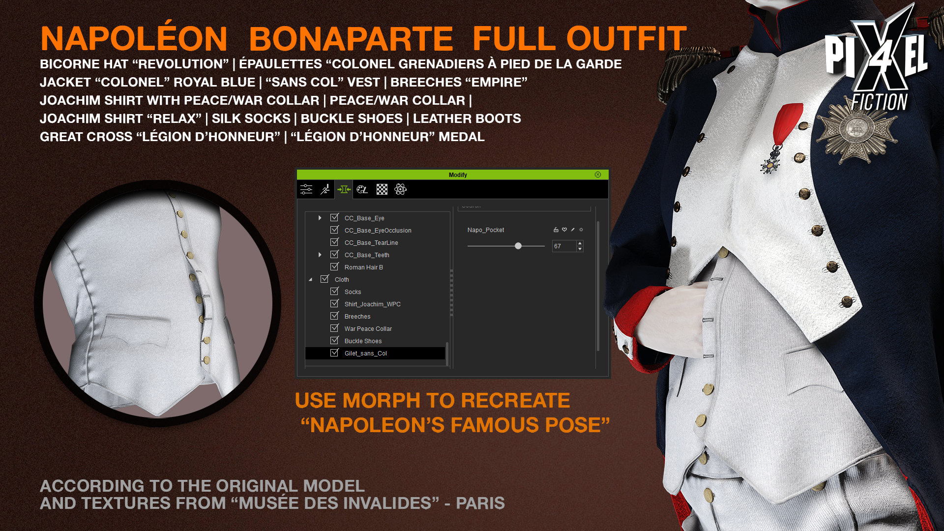 Napoleon Bonaparte Full Outfit - Character Creator/Outfit - Reallusion ...