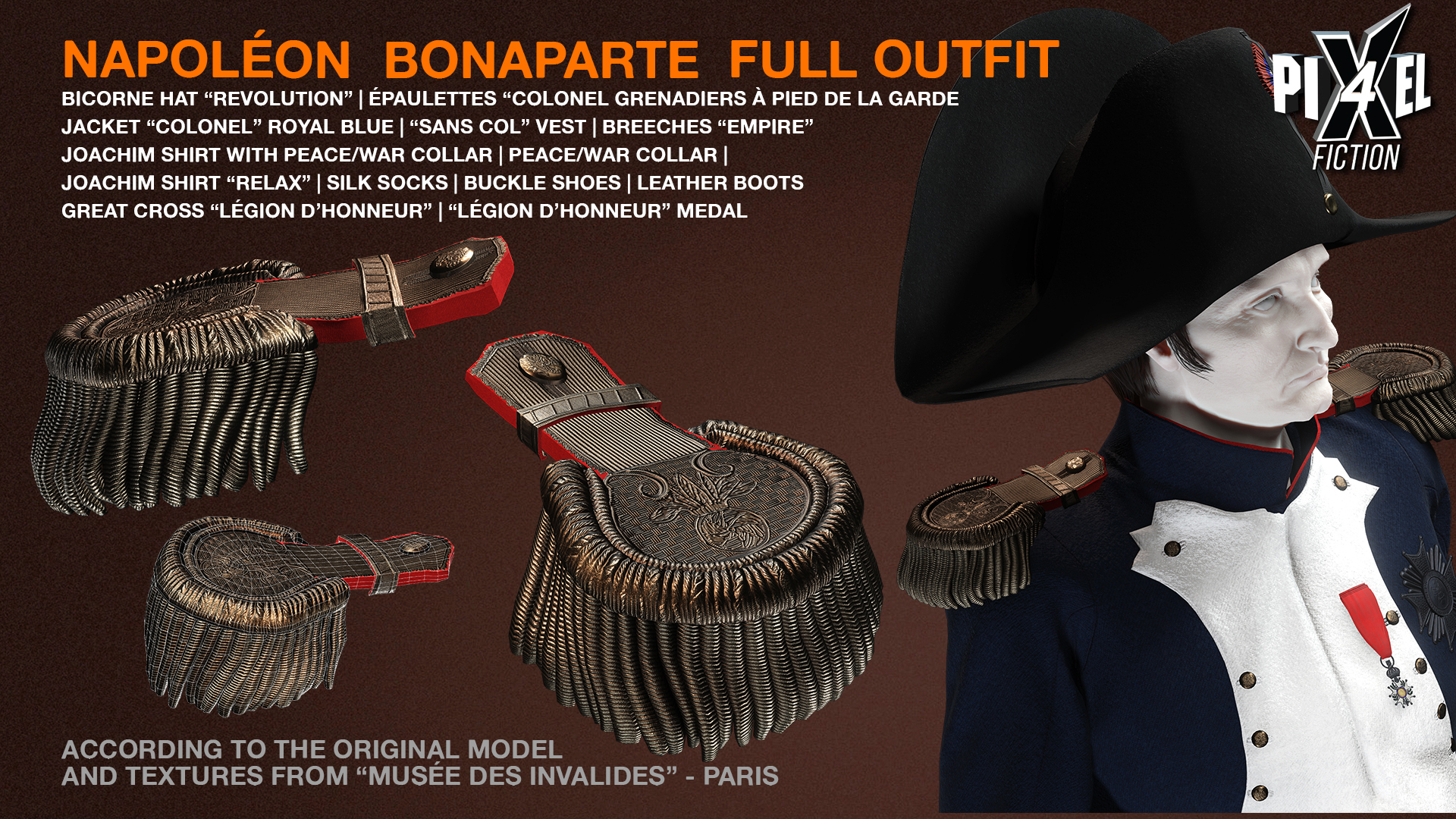 Napoleon Bonaparte Full Outfit - Character Creator/Outfit - Reallusion ...