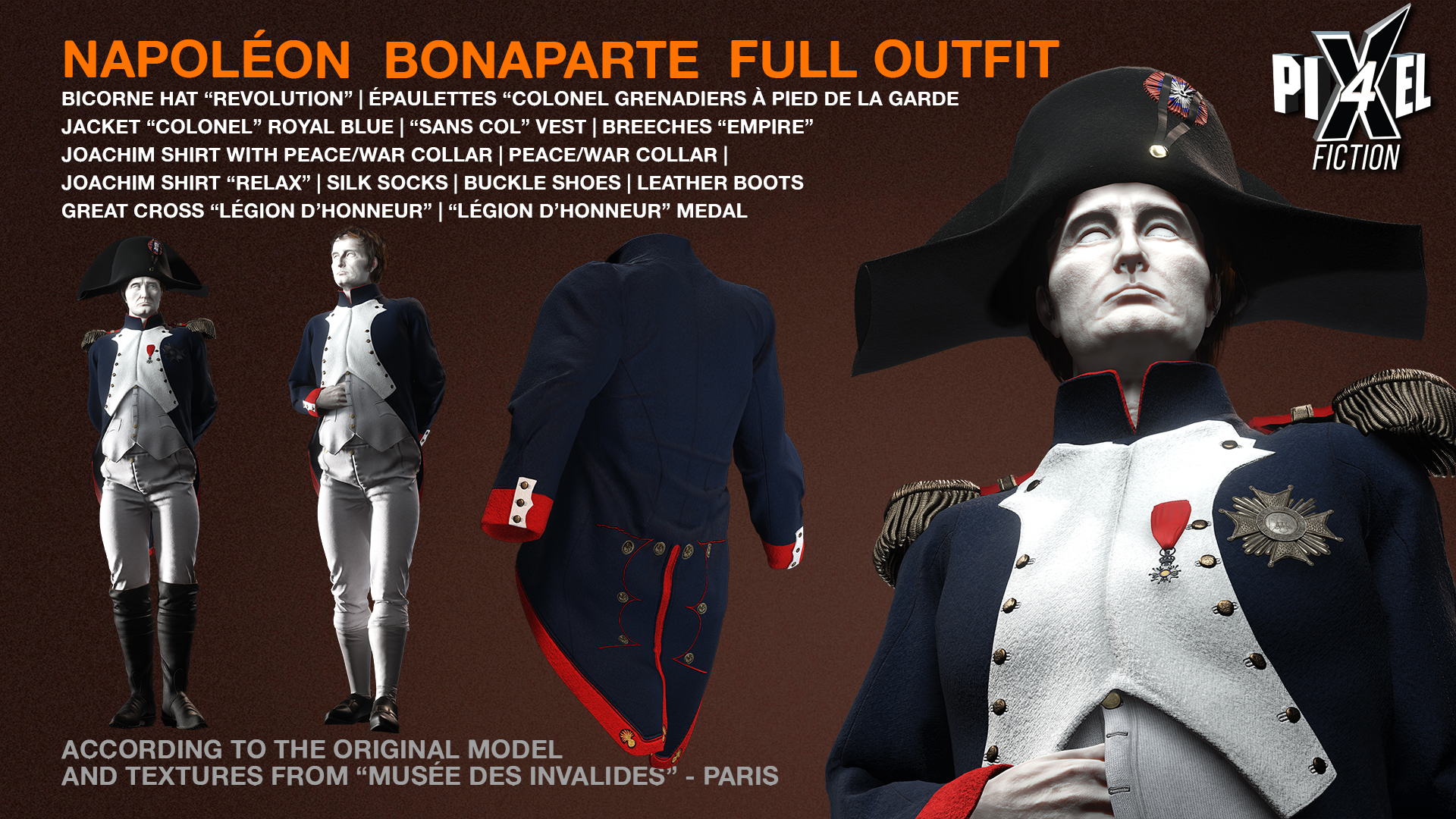 Napoleon Bonaparte Full Outfit - Character Creator/Outfit - Reallusion ...