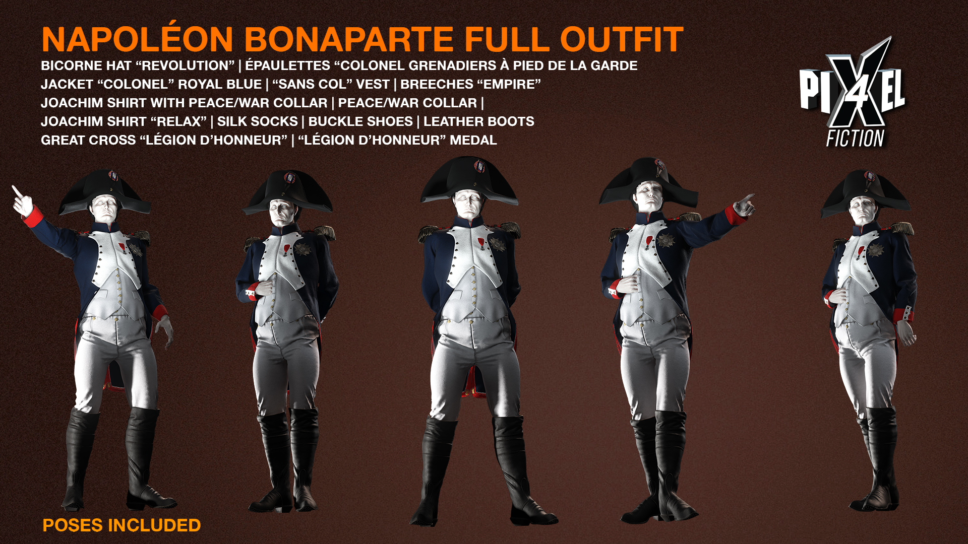 Napoleon Bonaparte Full Outfit - Character Creator/Outfit - Reallusion ...