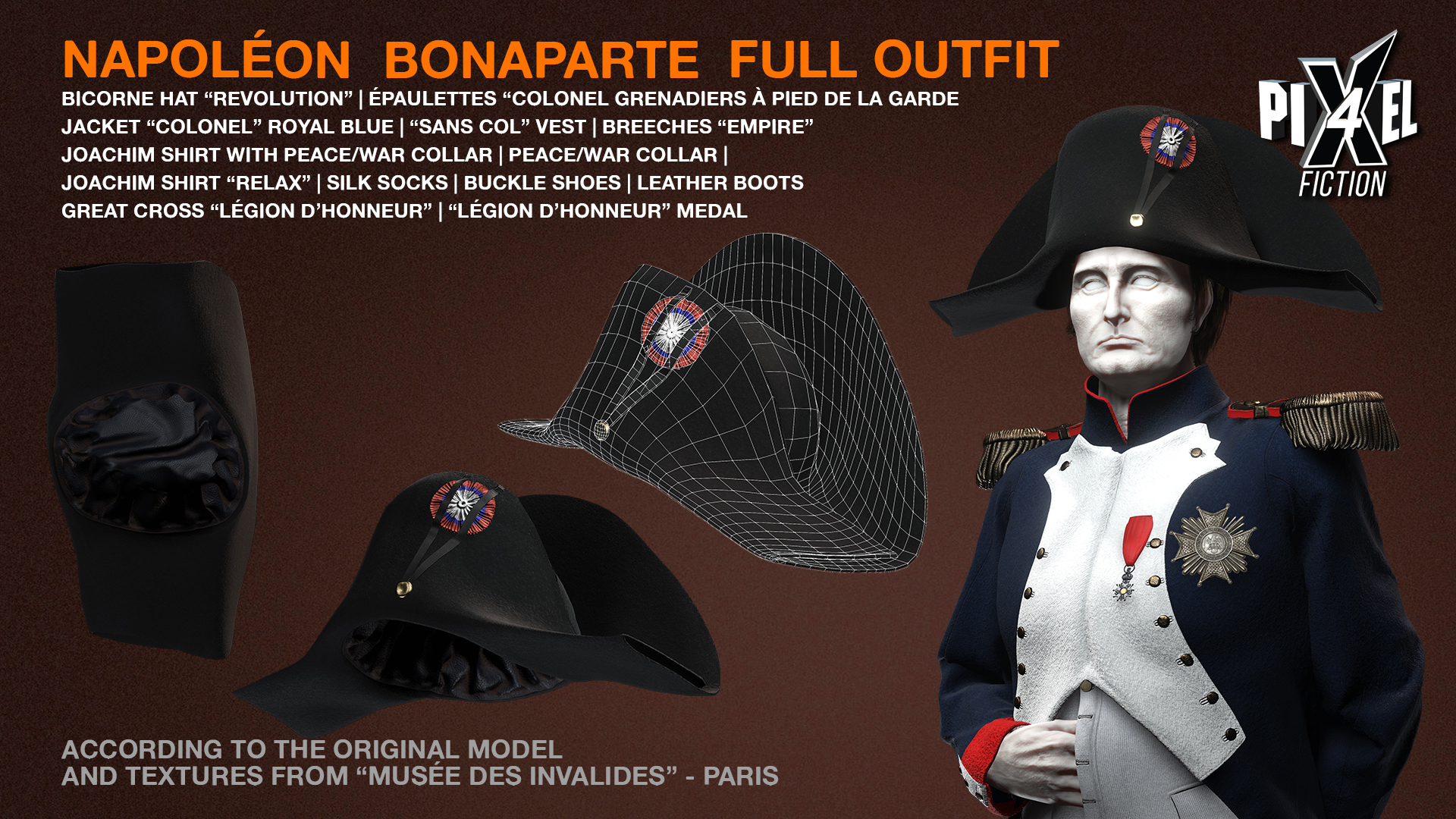 Napoleon Bonaparte Full Outfit - Character Creator/Outfit - Reallusion ...
