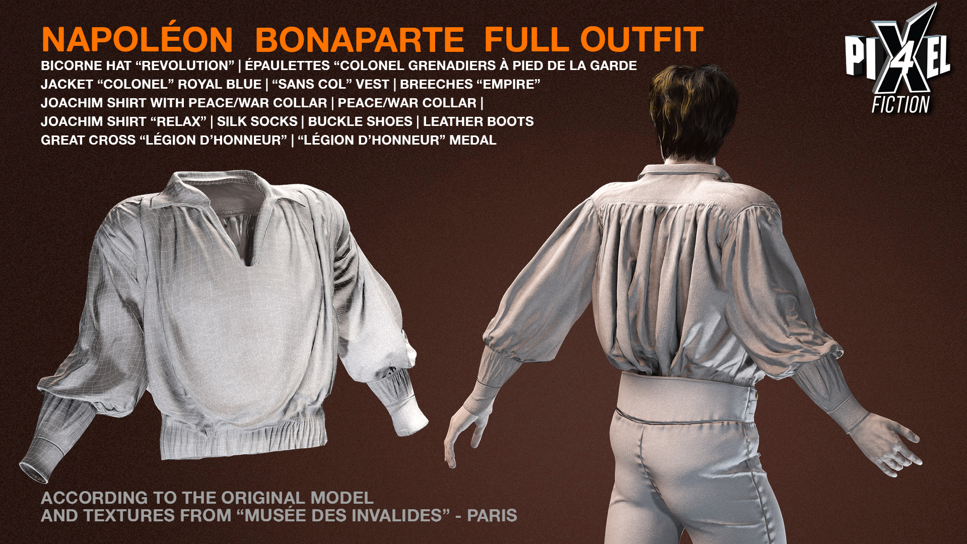Napoleon Bonaparte Full Outfit - Character Creator/Outfit - Reallusion ...