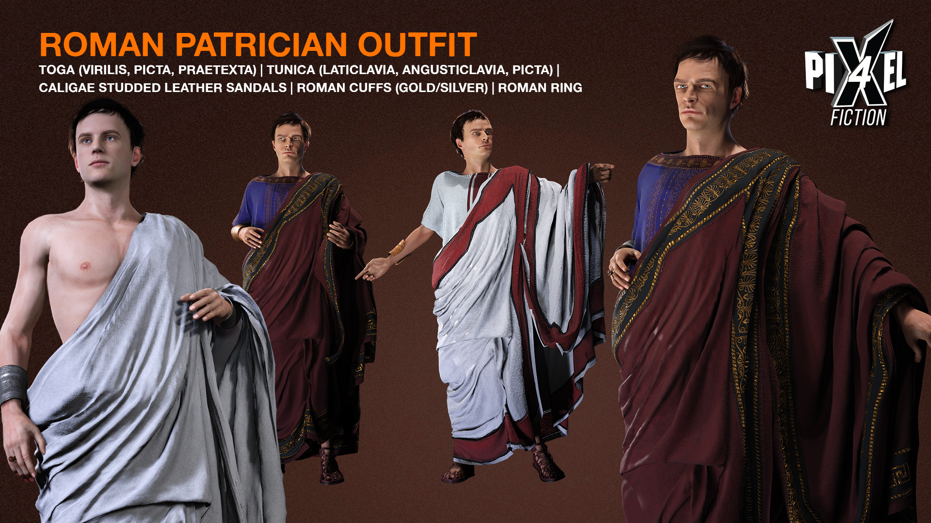 Roman Patrician Outfit - Character Creator/Outfit - Reallusion Content ...