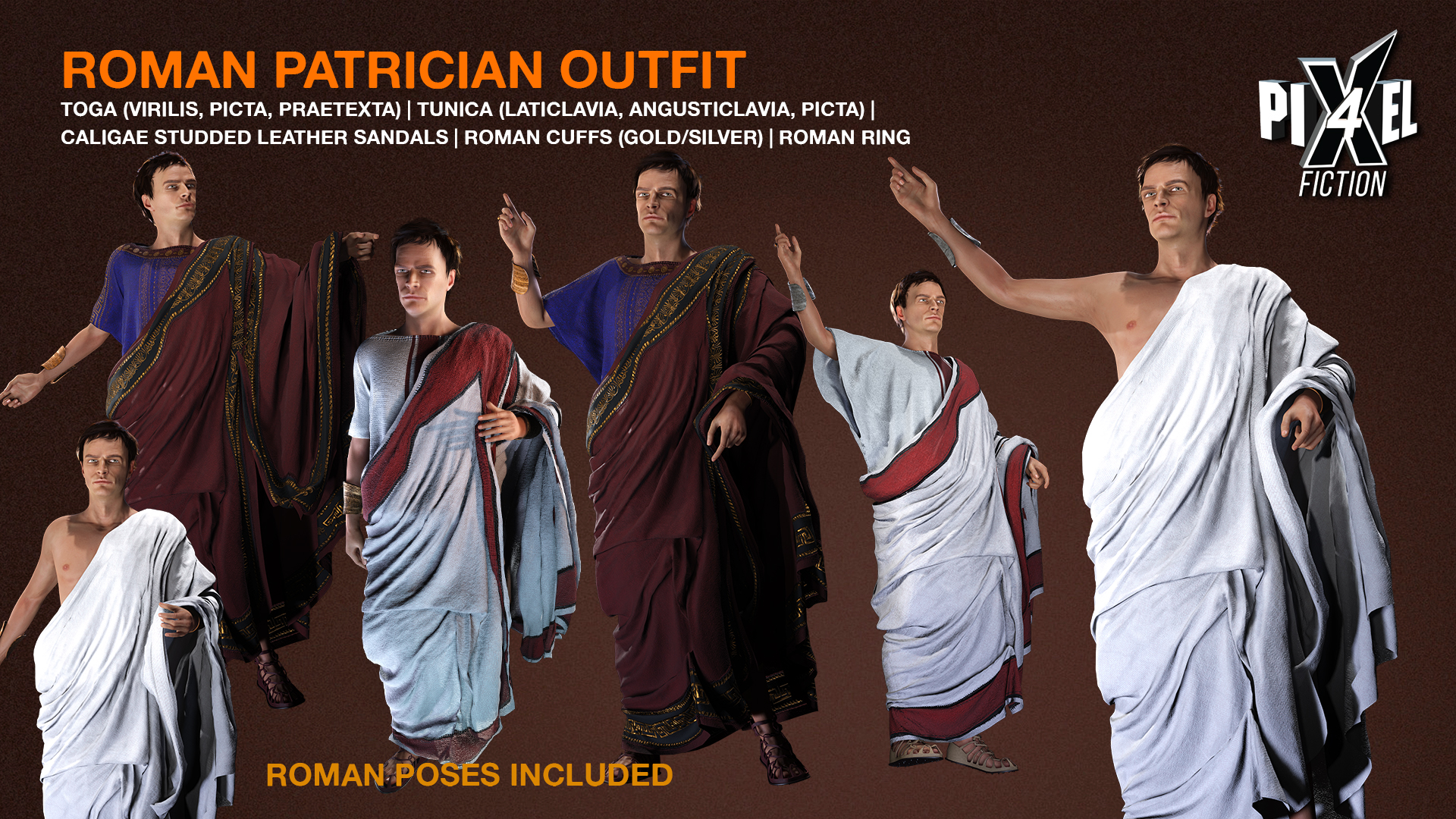 Roman Patrician Outfit - Character Creator/Outfit - Reallusion Content ...