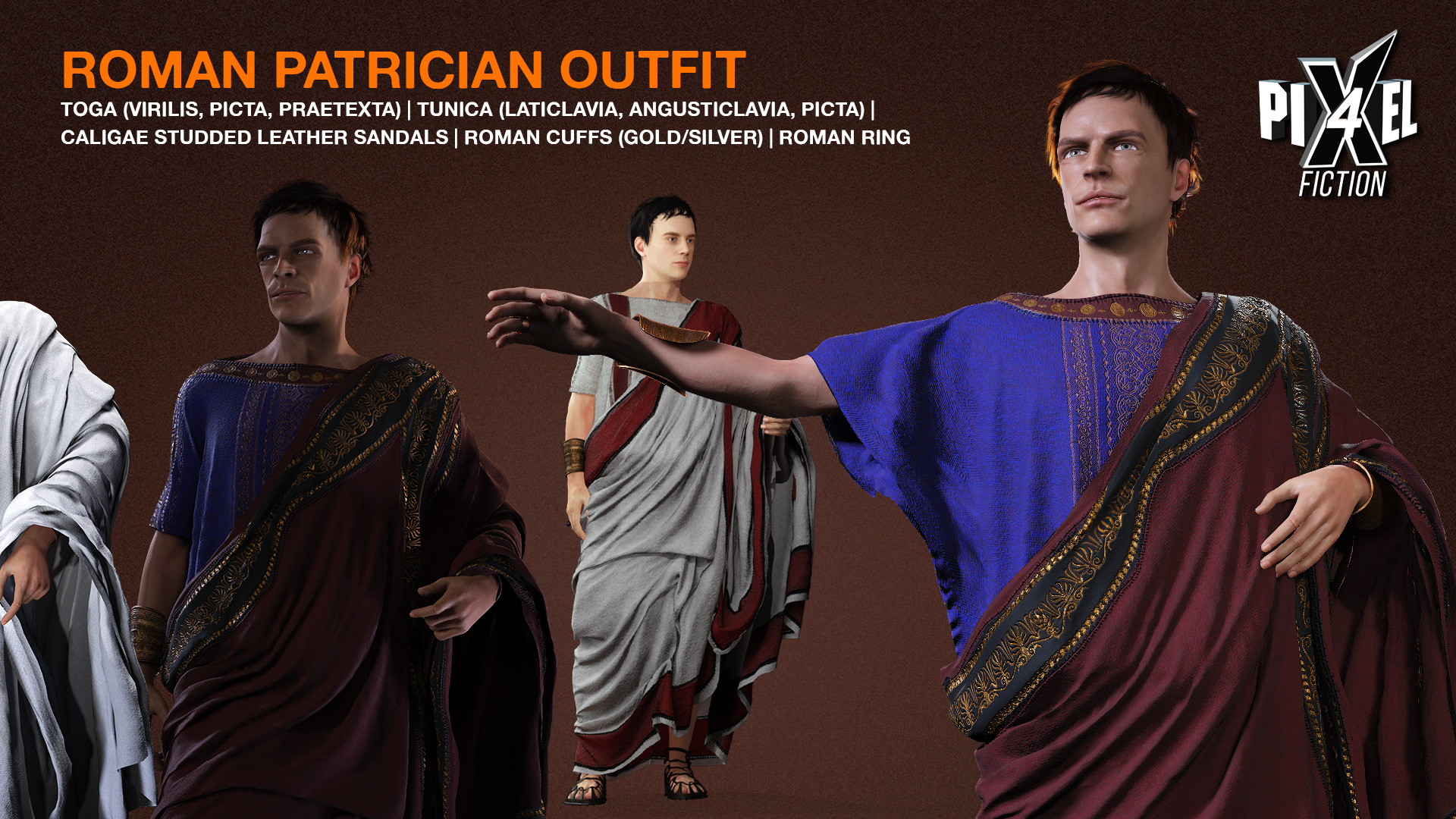 Roman Patrician Outfit - Character Creator/Outfit - Reallusion Content ...