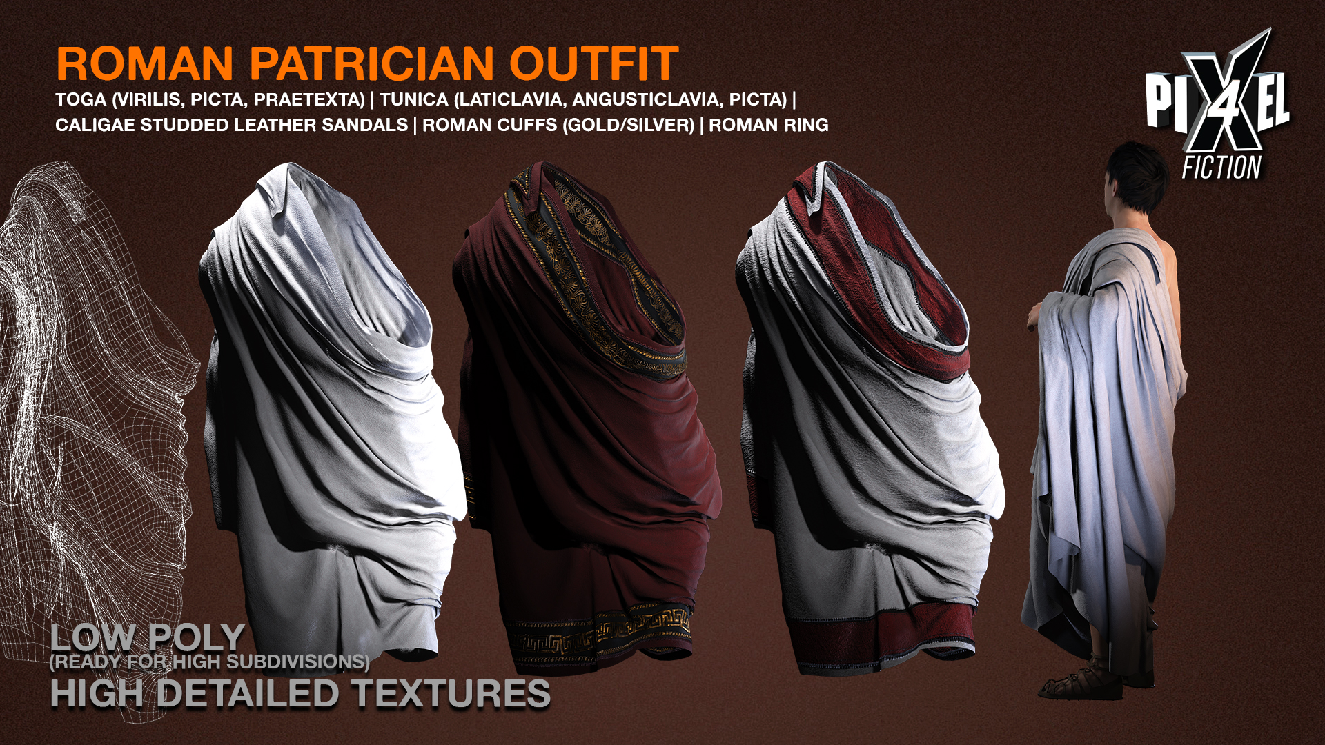Roman Patrician Outfit - Character Creator/Outfit - Reallusion Content ...