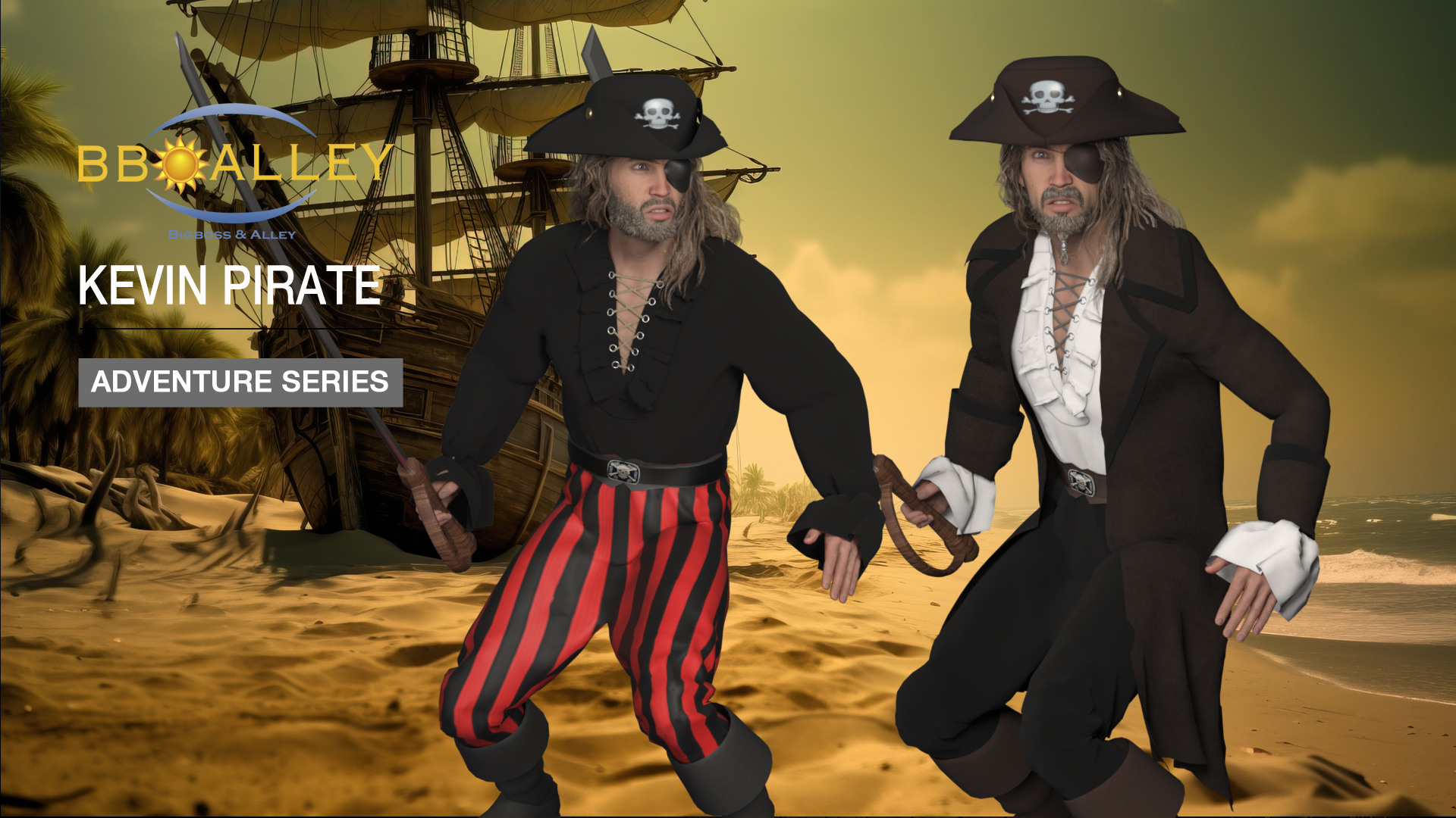 Kevin Pirate - Character Creator/Outfit - Reallusion Content Store