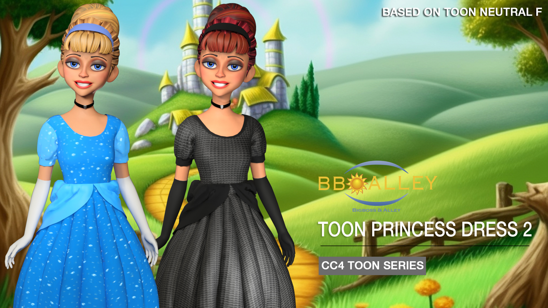 Toon Princess Dress 2 - Character Creator/Outfit - Reallusion Content Store