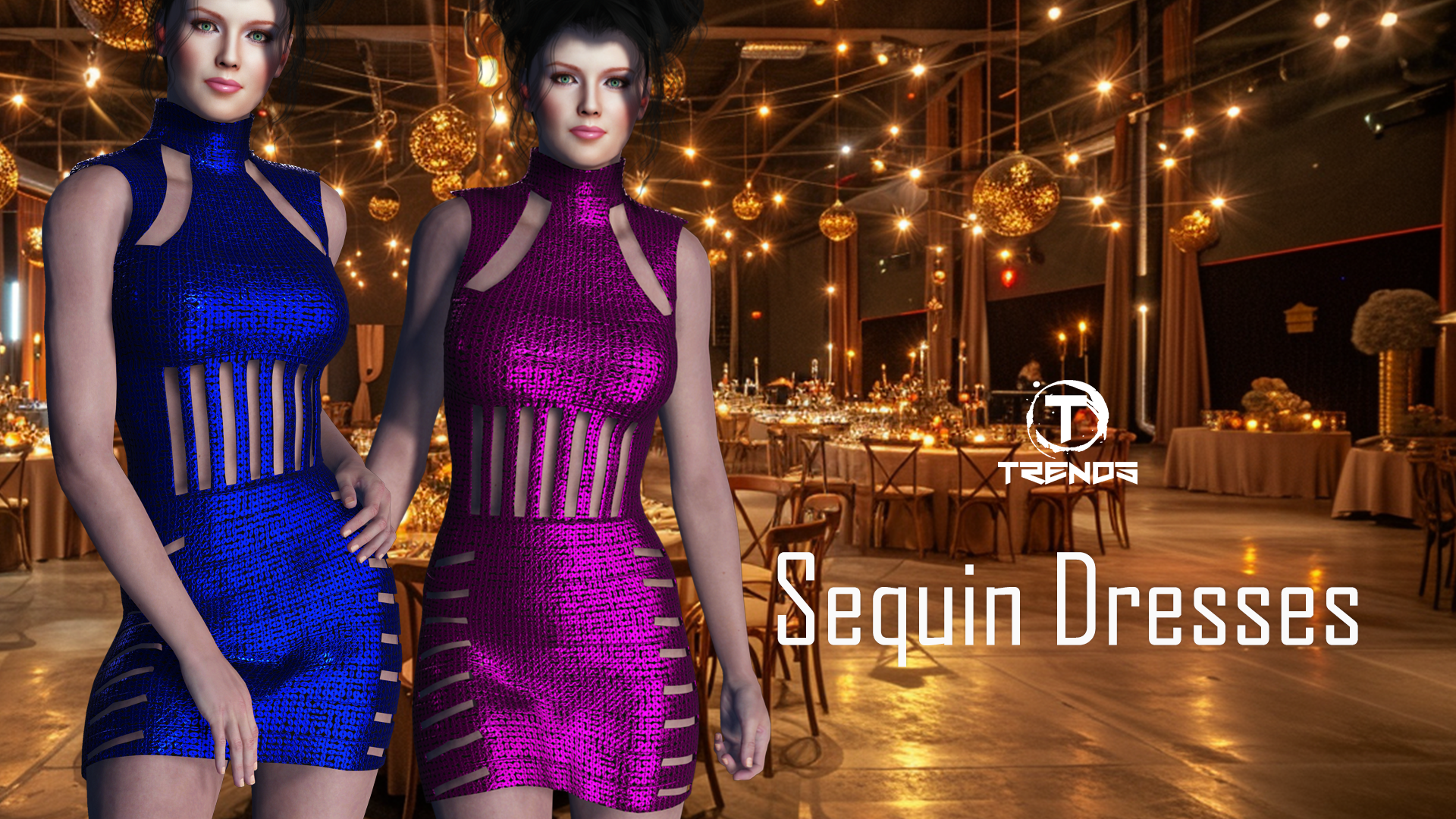 Sequin Dresses - Character Creator/Outfit - Reallusion Content Store