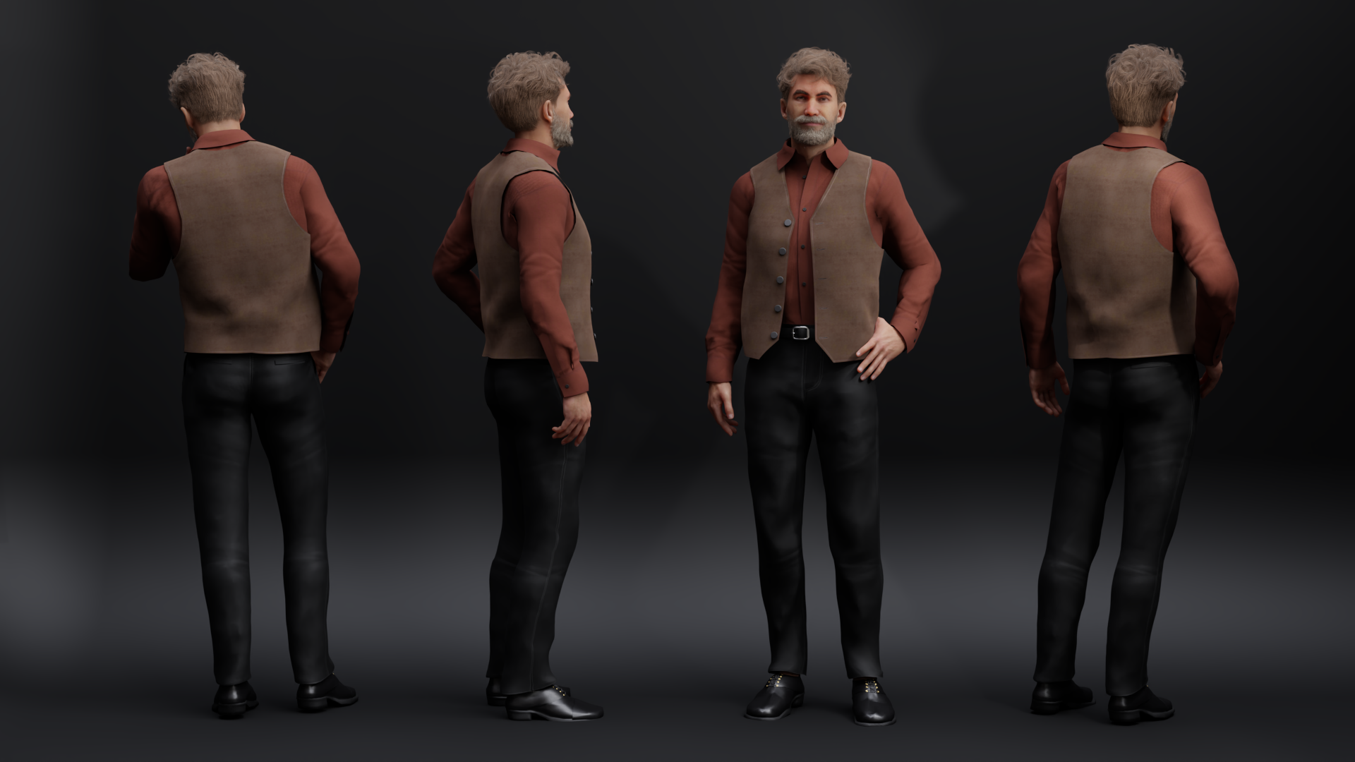 Slim Pant & Vest - Character Creator/Outfit - Reallusion Content Store