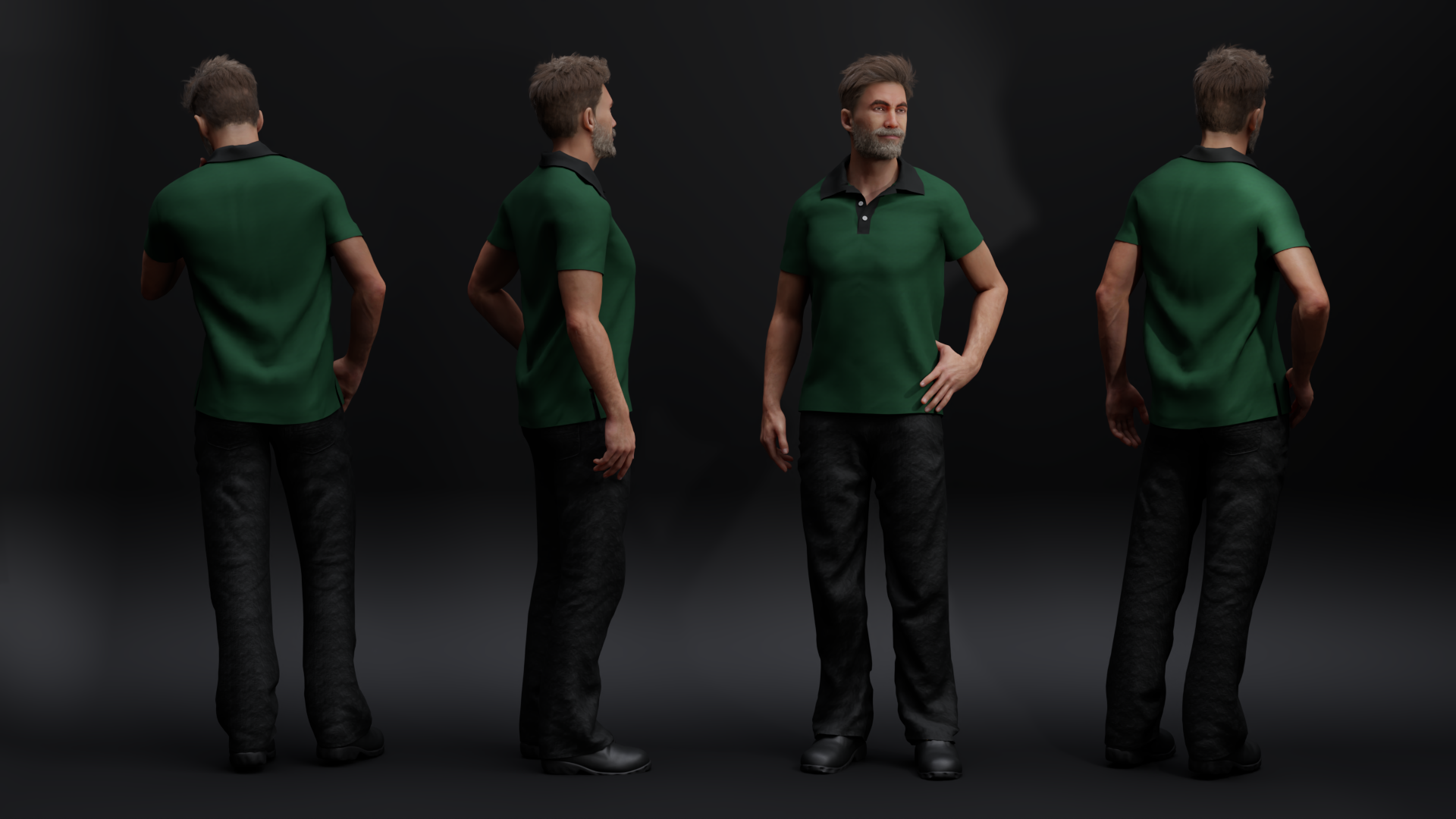 Relaxed Pant & Polo - Character Creator/Outfit - Reallusion Content Store