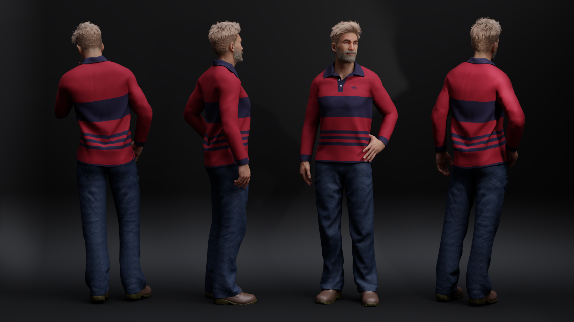 Relaxed Pant & Polo - Character Creator/Outfit - Reallusion Content Store