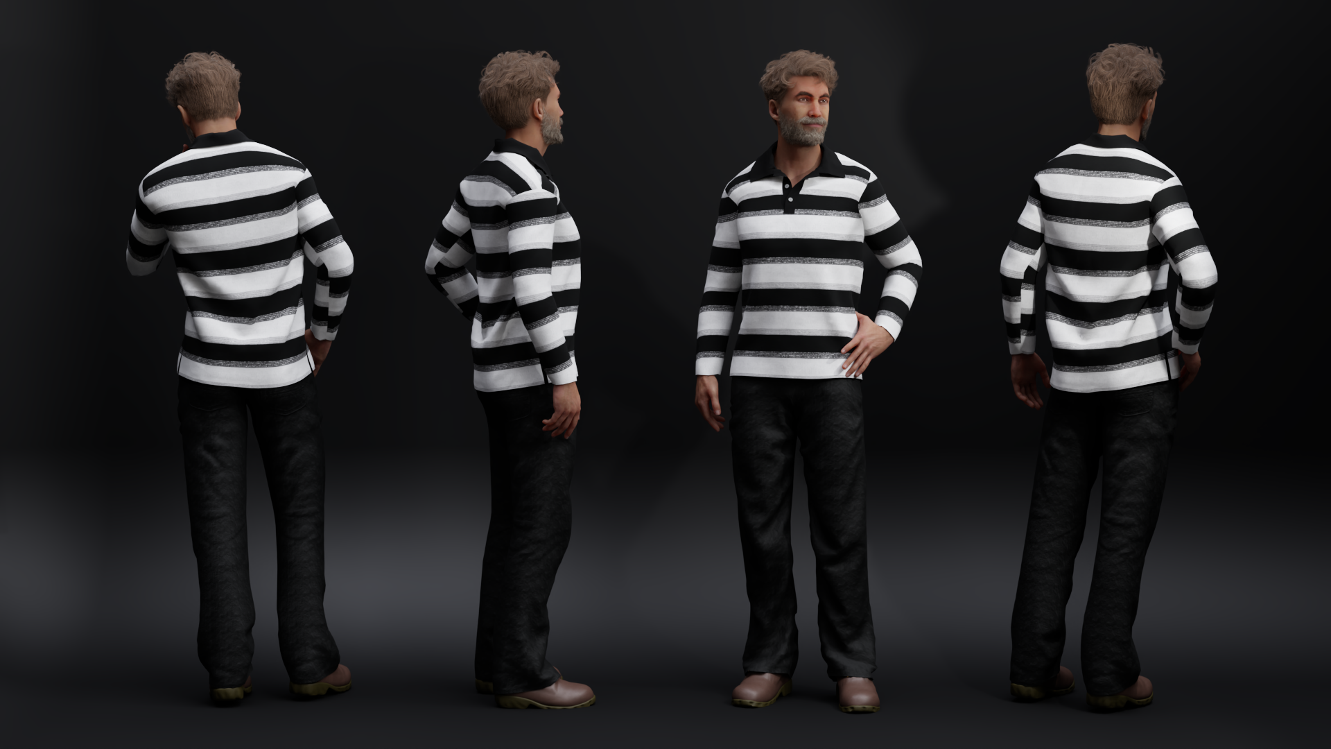 Relaxed Pant & Polo - Character Creator/Outfit - Reallusion Content Store