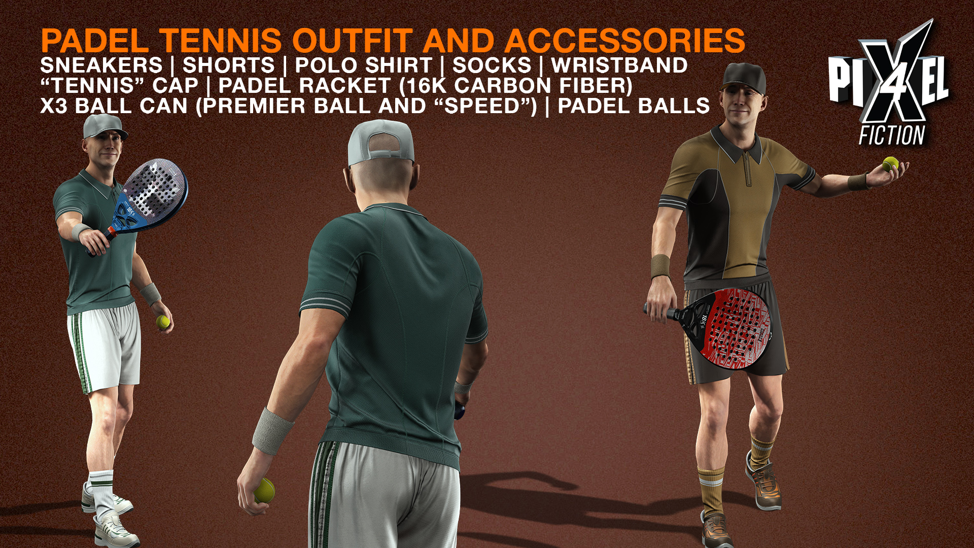 Padel Full Outfit for Men - Character Creator/Outfit - Reallusion ...