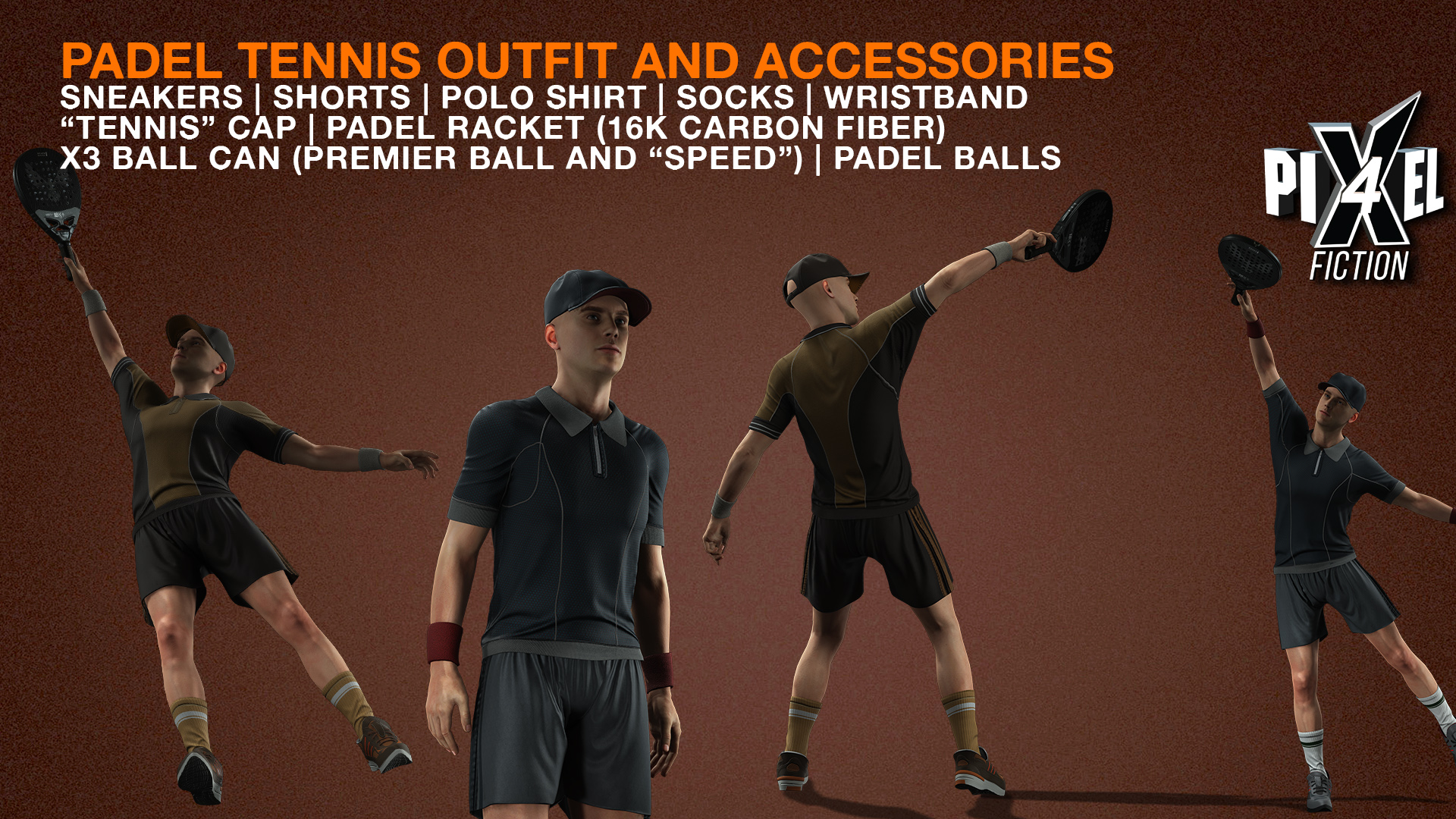 Padel Full Outfit for Men - Character Creator/Outfit - Reallusion ...