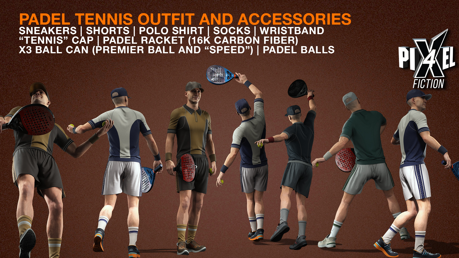 Padel Full Outfit for Men - Character Creator/Outfit - Reallusion ...