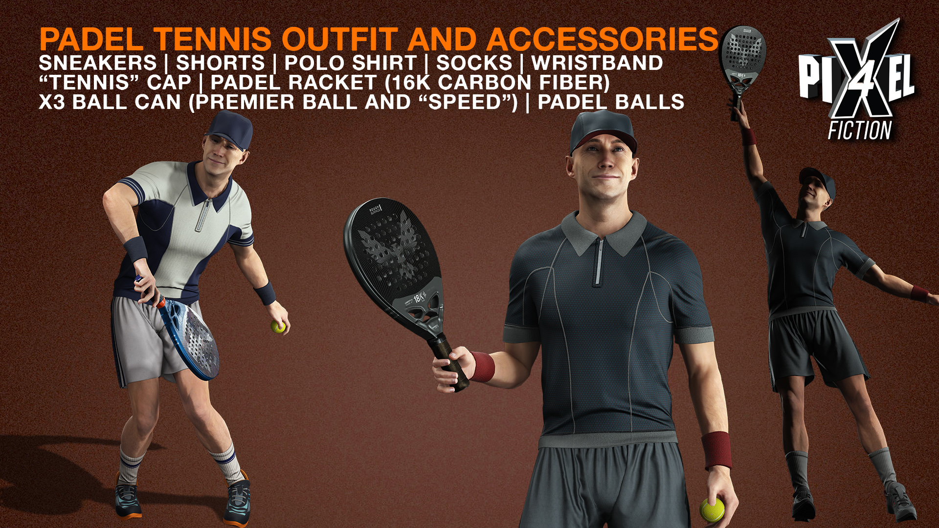 Padel Full Outfit for Men - Character Creator/Outfit - Reallusion ...
