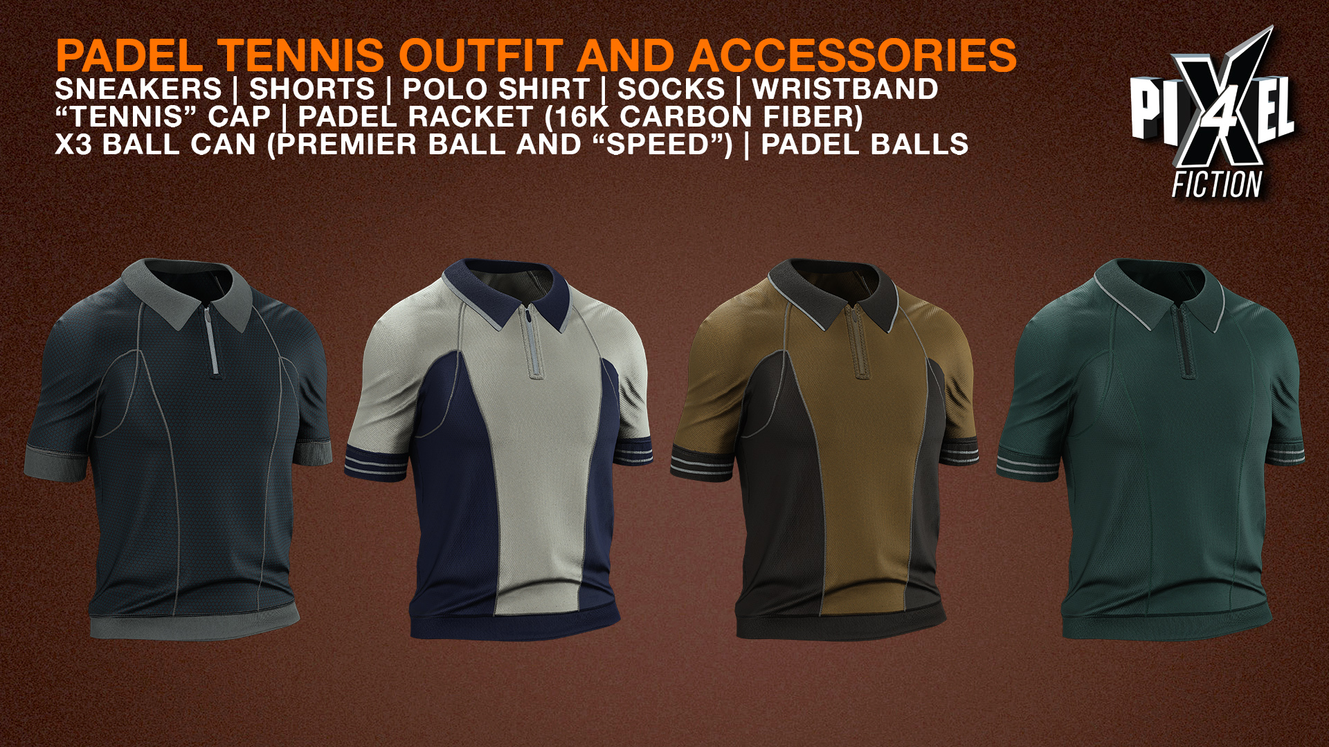 Padel Full Outfit for Men - Character Creator/Outfit - Reallusion ...