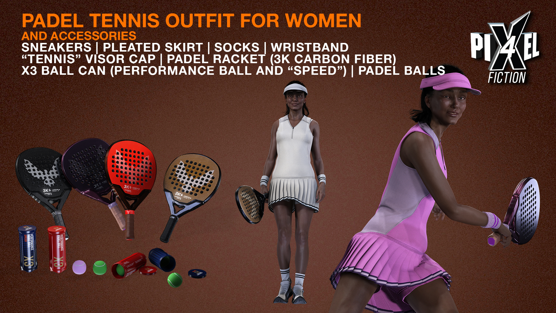 Padel Full Outfit for Women - Character Creator/Outfit - Reallusion ...
