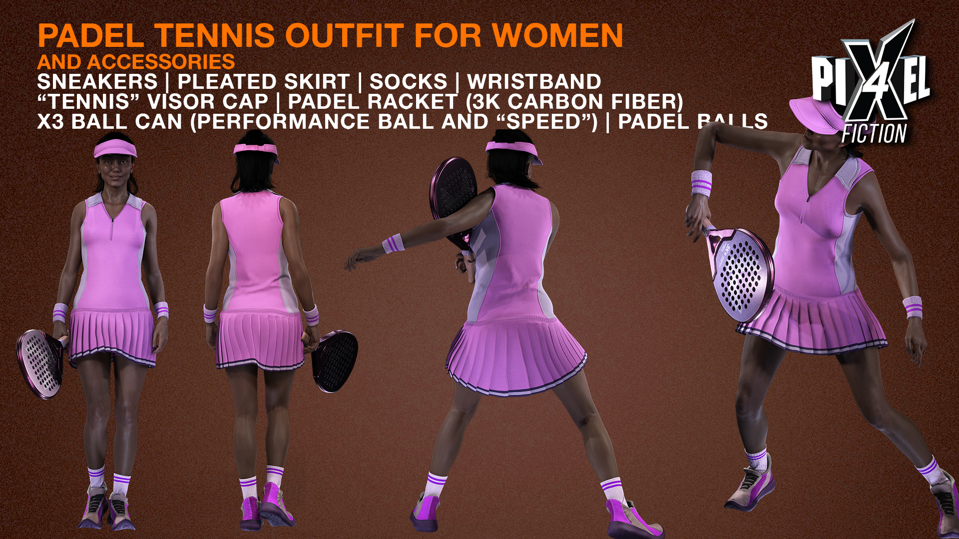 Padel Full Outfit for Women - Character Creator/Outfit - Reallusion ...