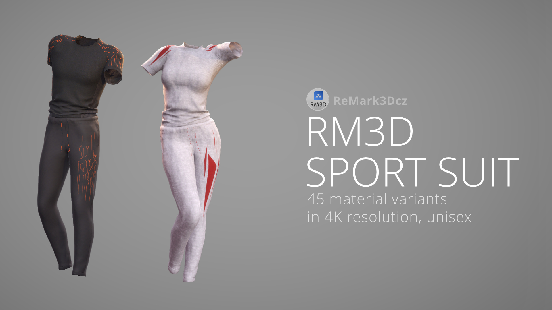 RM3D Sport Suit 4K (45 variants) - Character Creator/Outfit - Reallusion Content Store