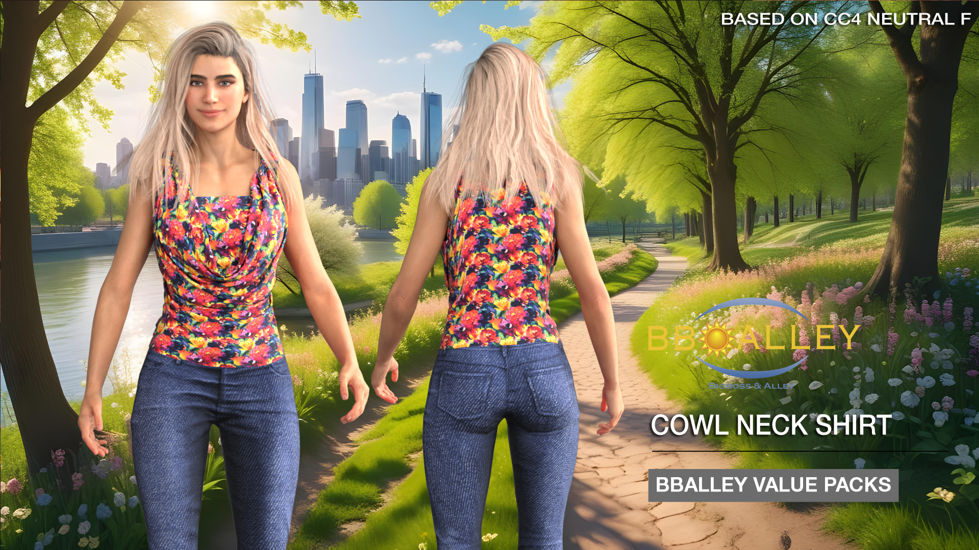 Cowl Neck Shirt - Character Creator/Outfit - Reallusion Content Store