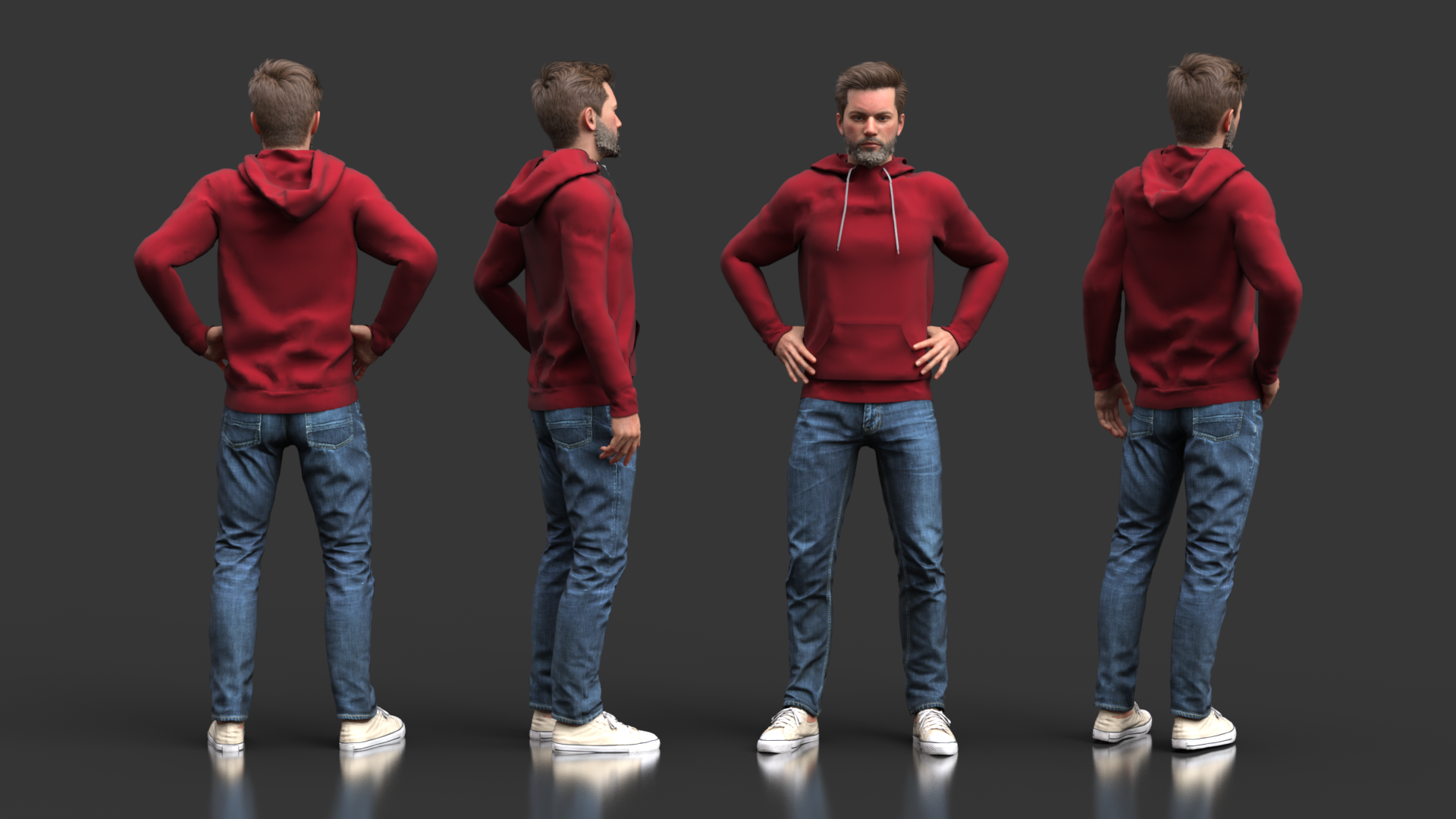 Men's Hoodie - Character Creator/Outfit - Reallusion Content Store