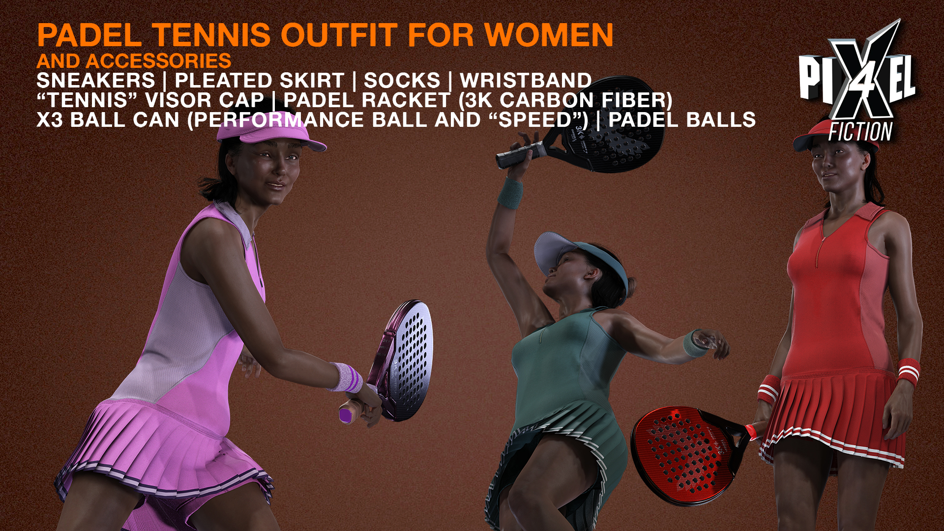 Padel Bundle Full Collection - Character Creator/Outfit - Reallusion ...